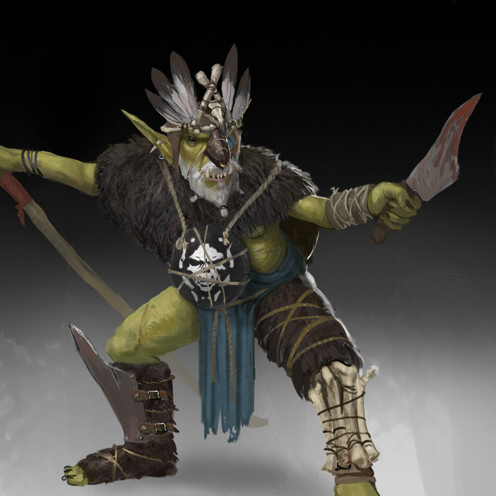 ArtStation - Fantasy goblin tribesman Character concept designs