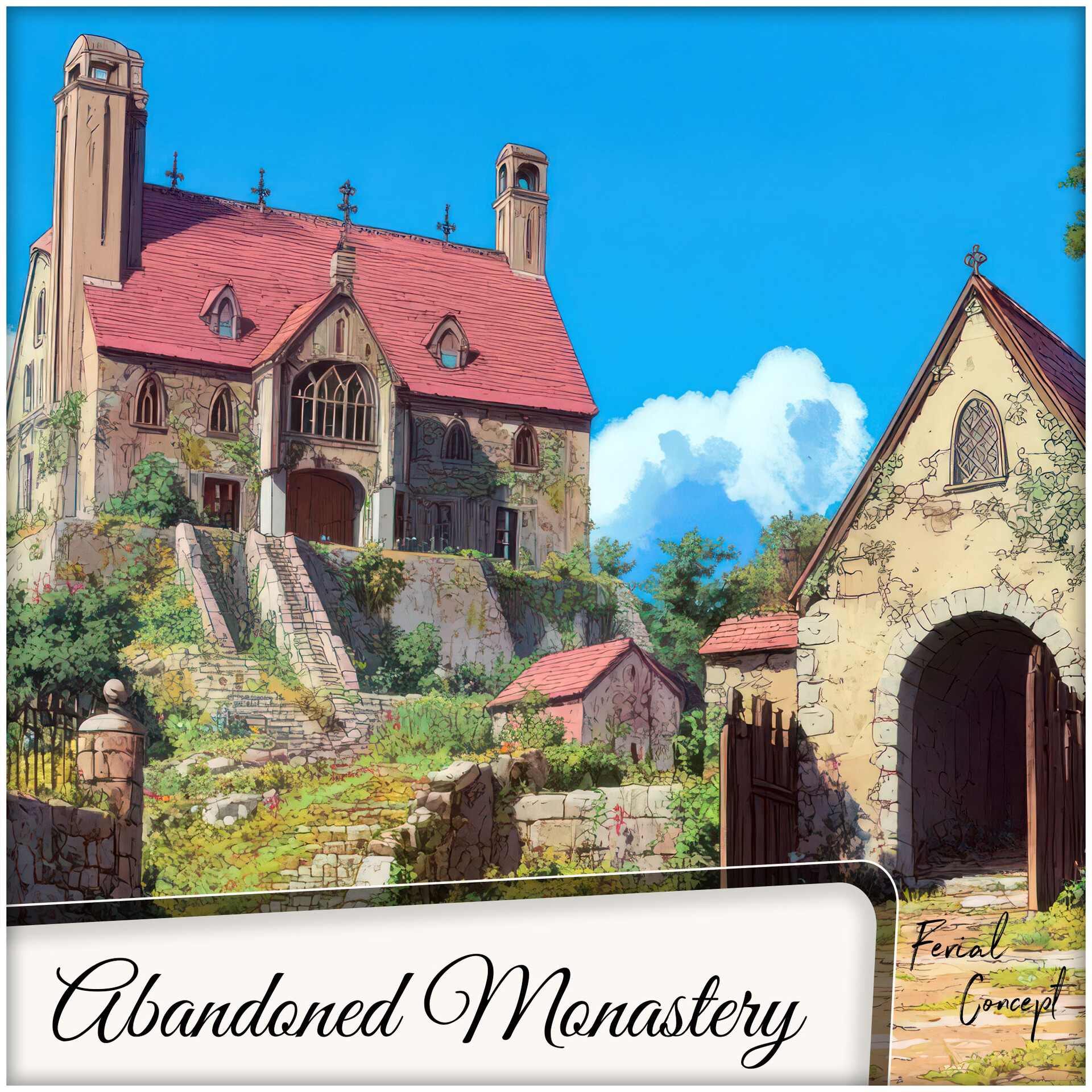 ArtStation - 🔹220 Abandoned Monastery - Cartoon Concept Reference Image ...