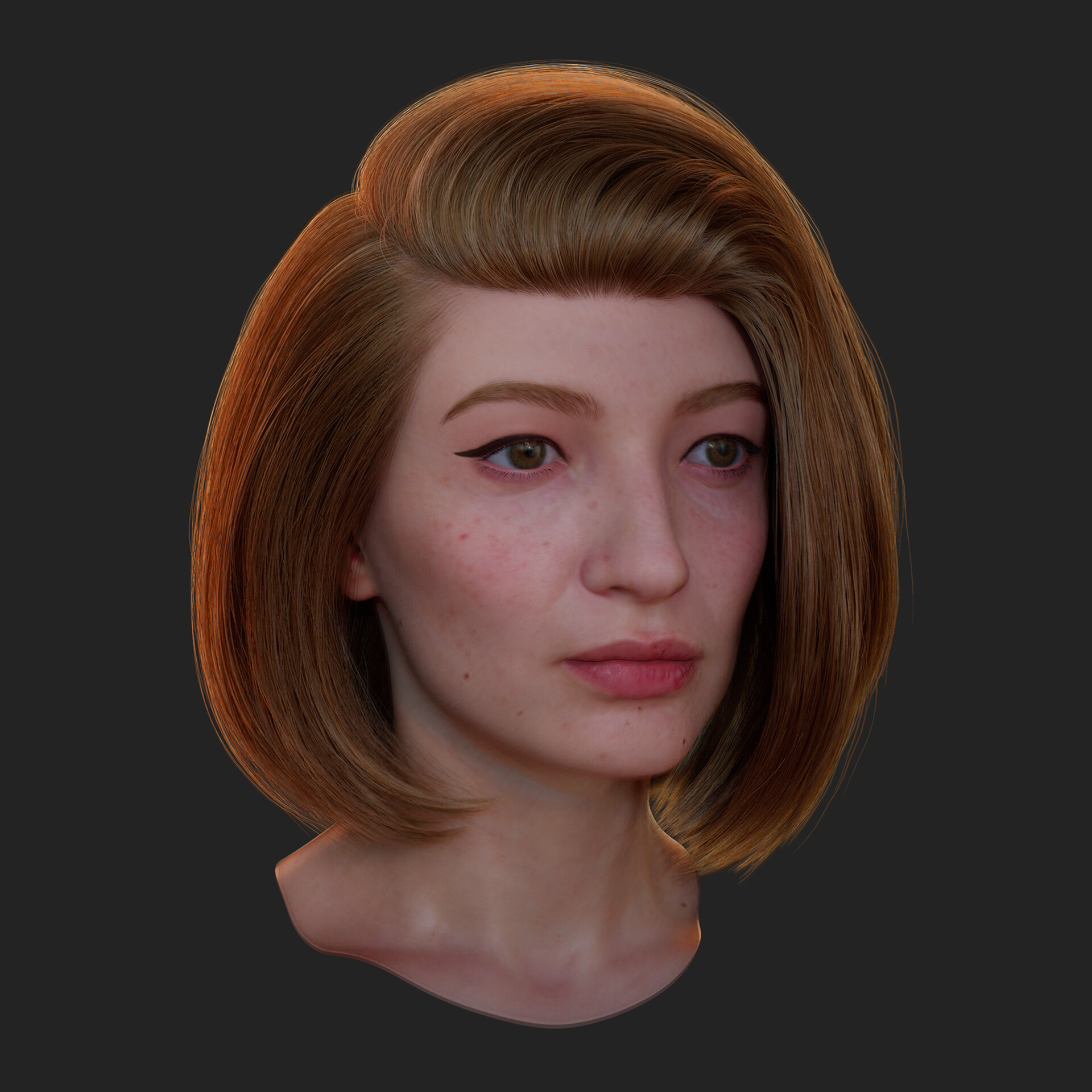 ArtStation - Long Bob Cut Hairstyle