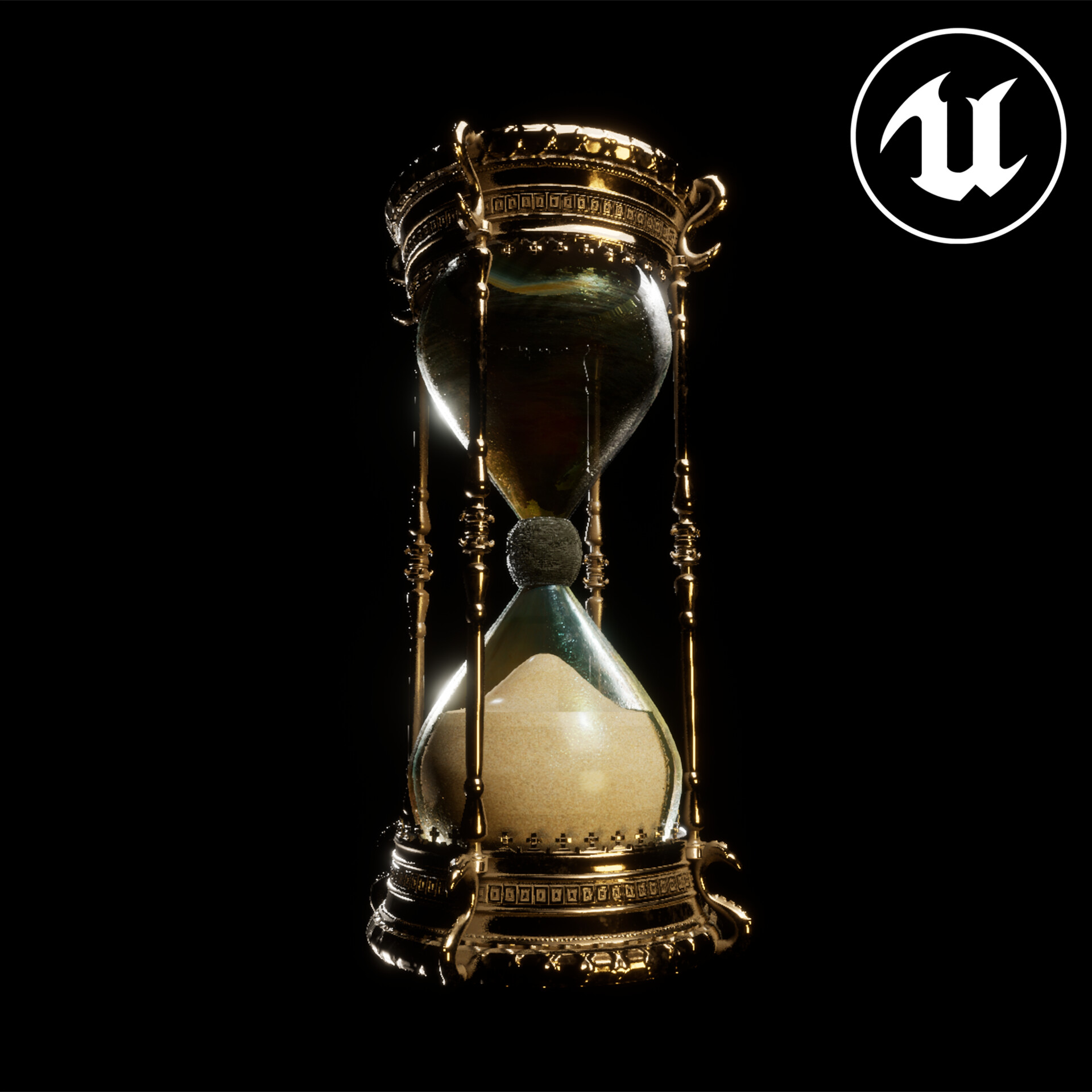 ArtStation - Baroque Sandglass – 3D Prop