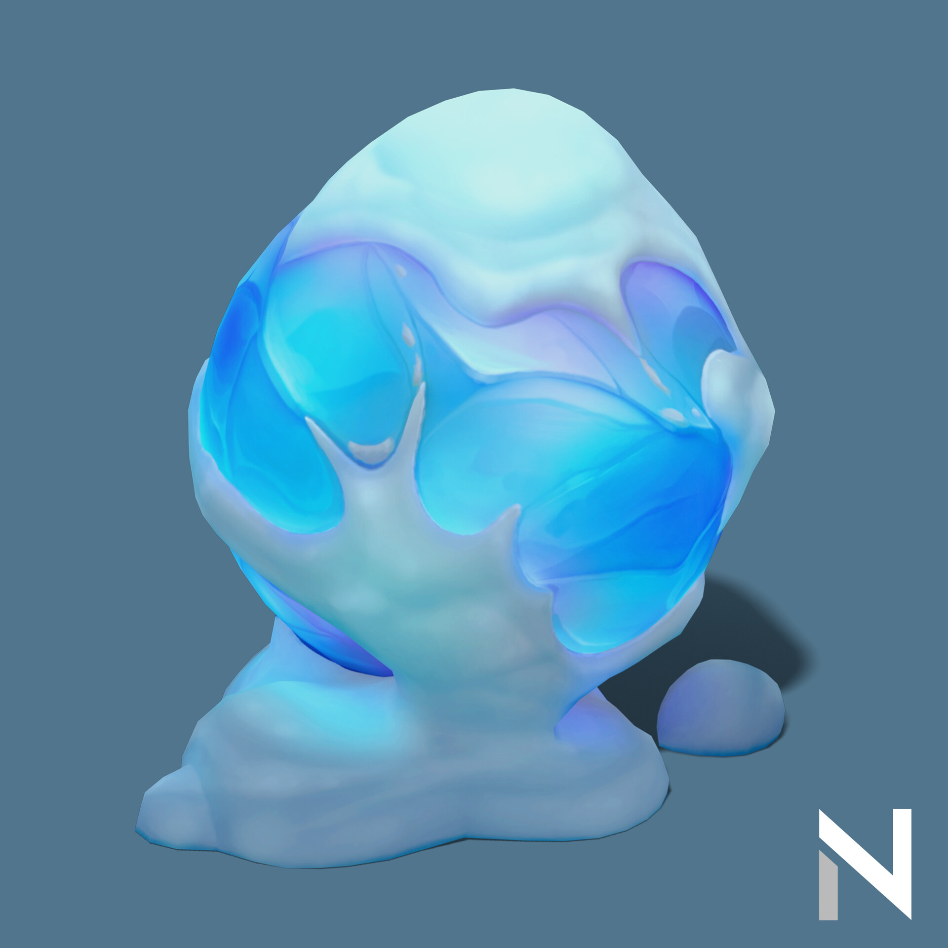 ArtStation - Handpainted crystal and snow