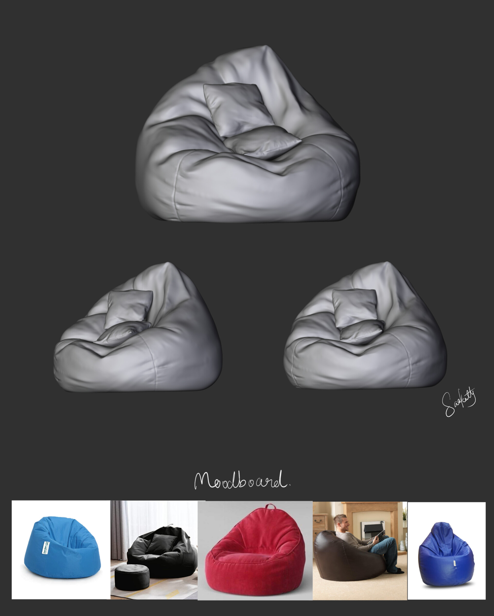 ArtStation - Bean bag model