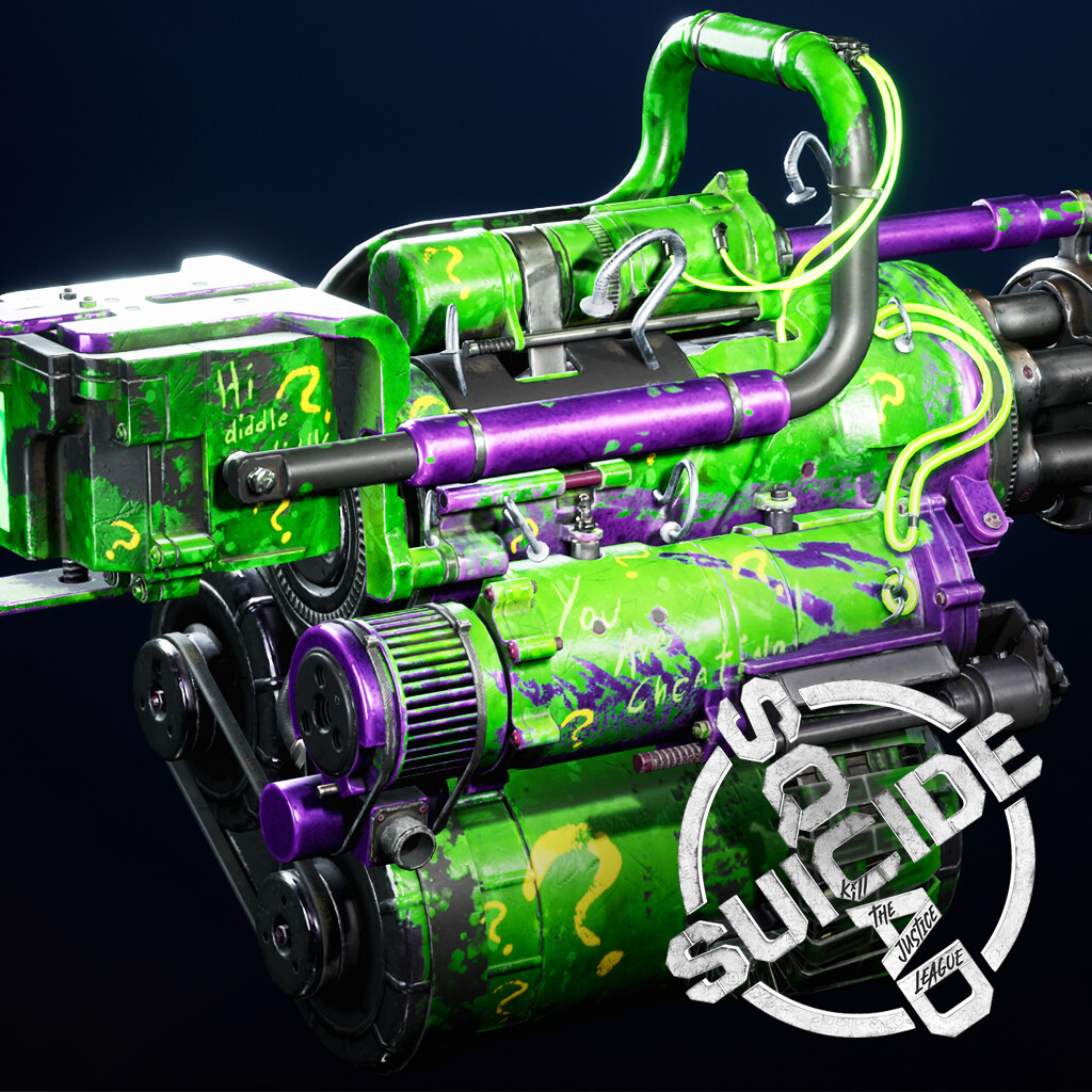 ArtStation - The Riddler's Problem Solver Minigun – Suicide Squad: Kill ...