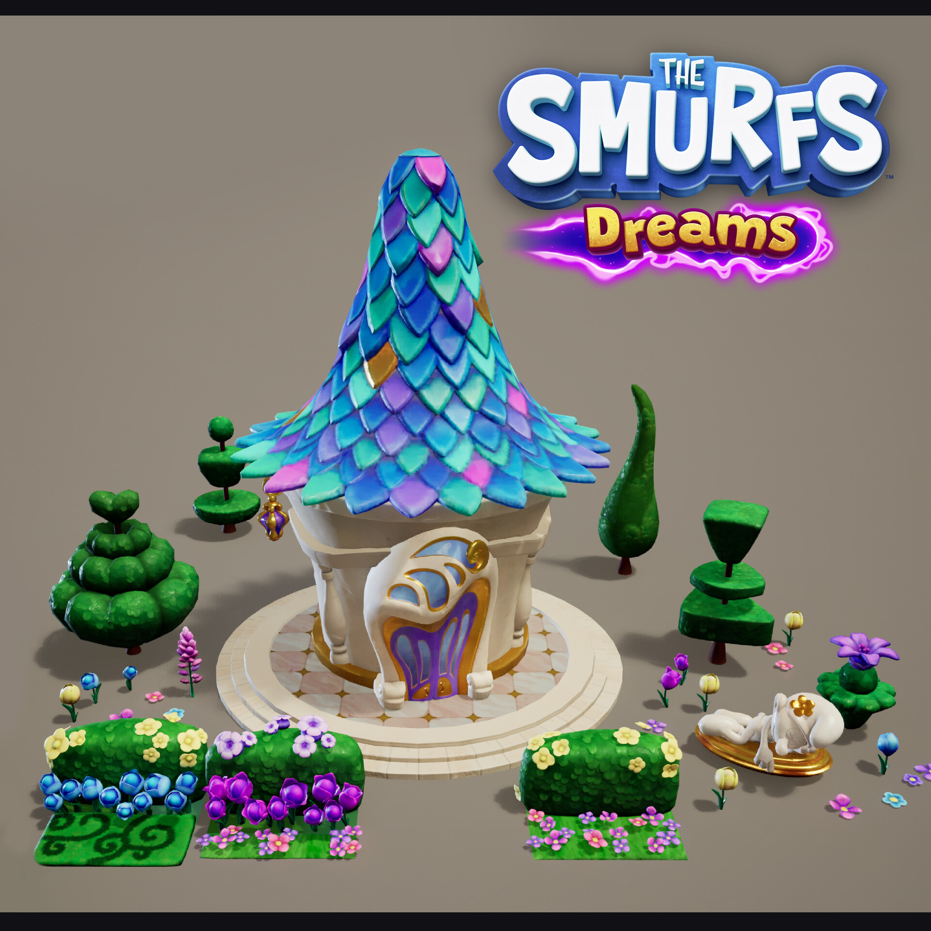 Ocellus - SERVICES - The Smurfs Elements: 3D Elements - Vanity Level Props