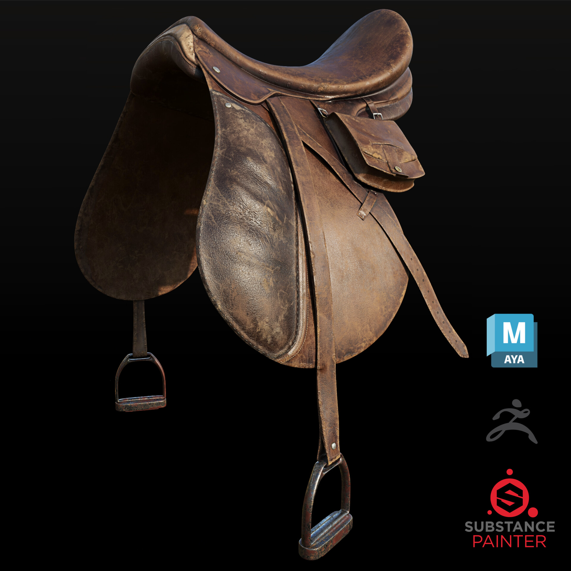 ArtStation - Leather Horse Saddle