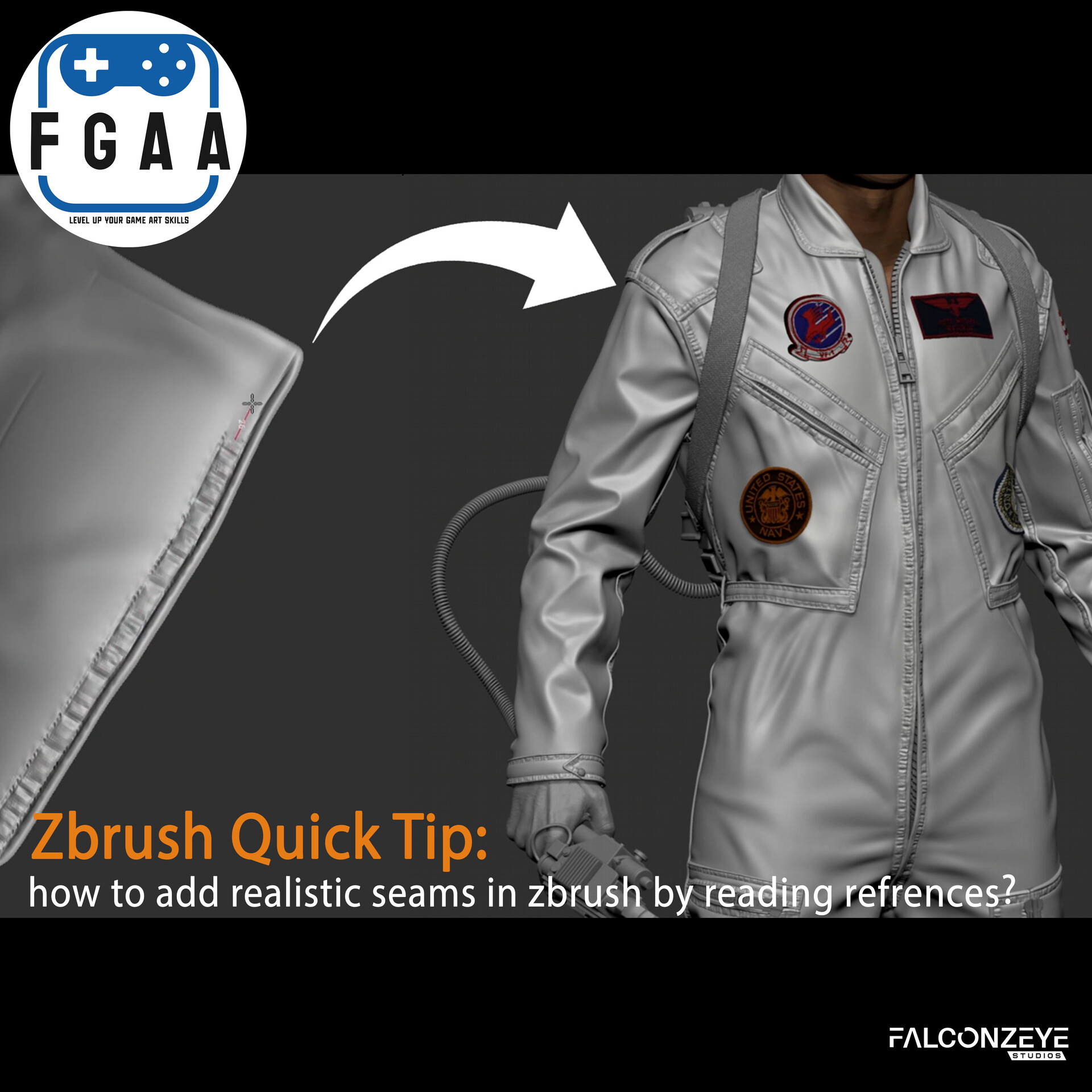 ArtStation - How to add realistic seams in ZBrush by observing real ...