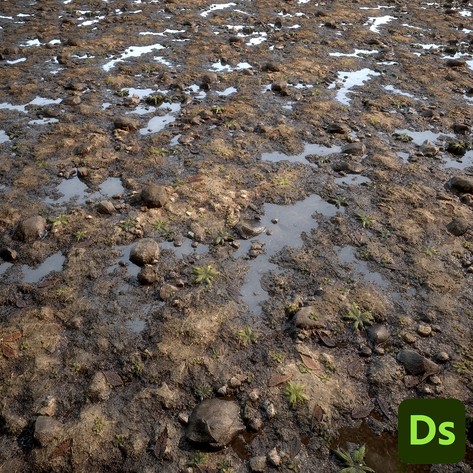 ArtStation - After the Rain — Procedural Ground Texture