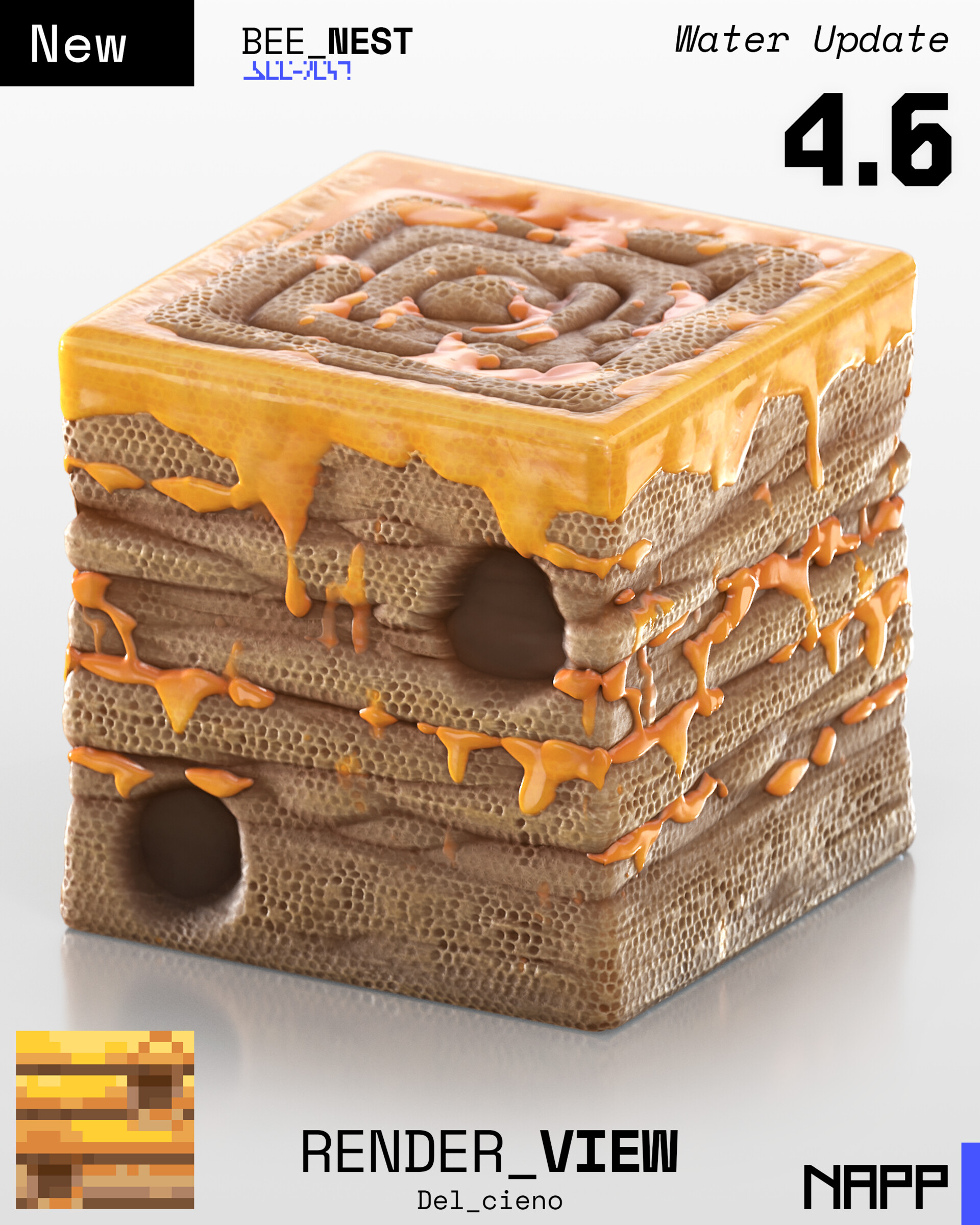 ArtStation - NAPP X MINECRAFT - BEE_NEST_BLOCK