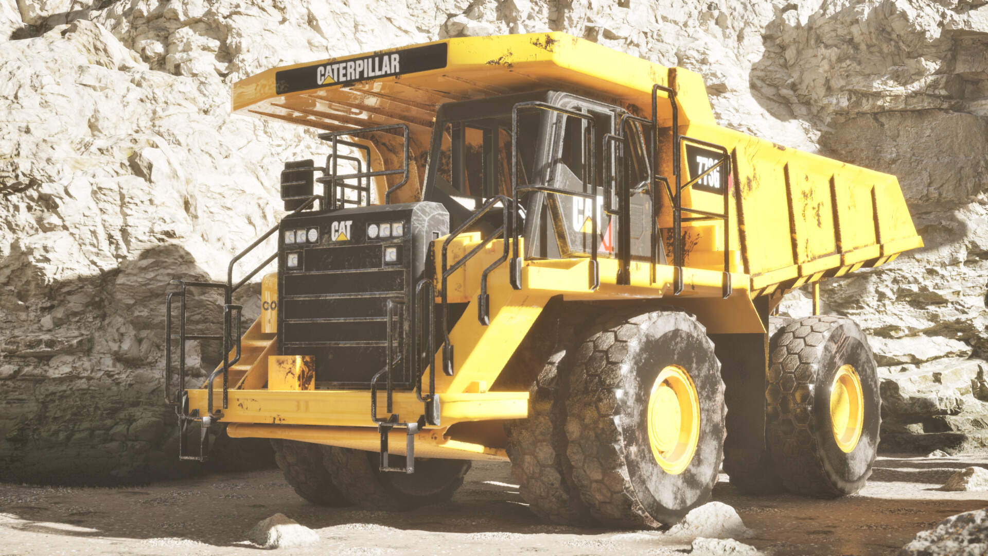 ArtStation - Caterpillar 773G Dump Truck | Real-Time Cinematic Render