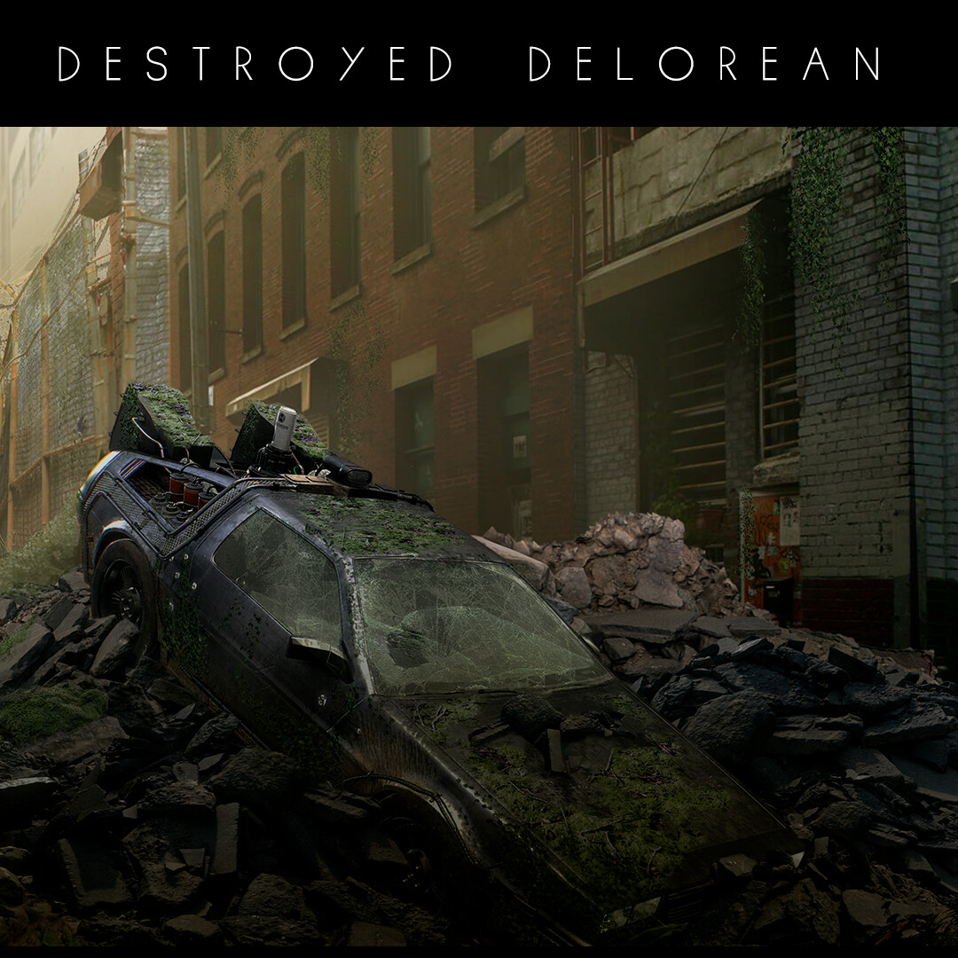 ArtStation - Destroyed Delorean