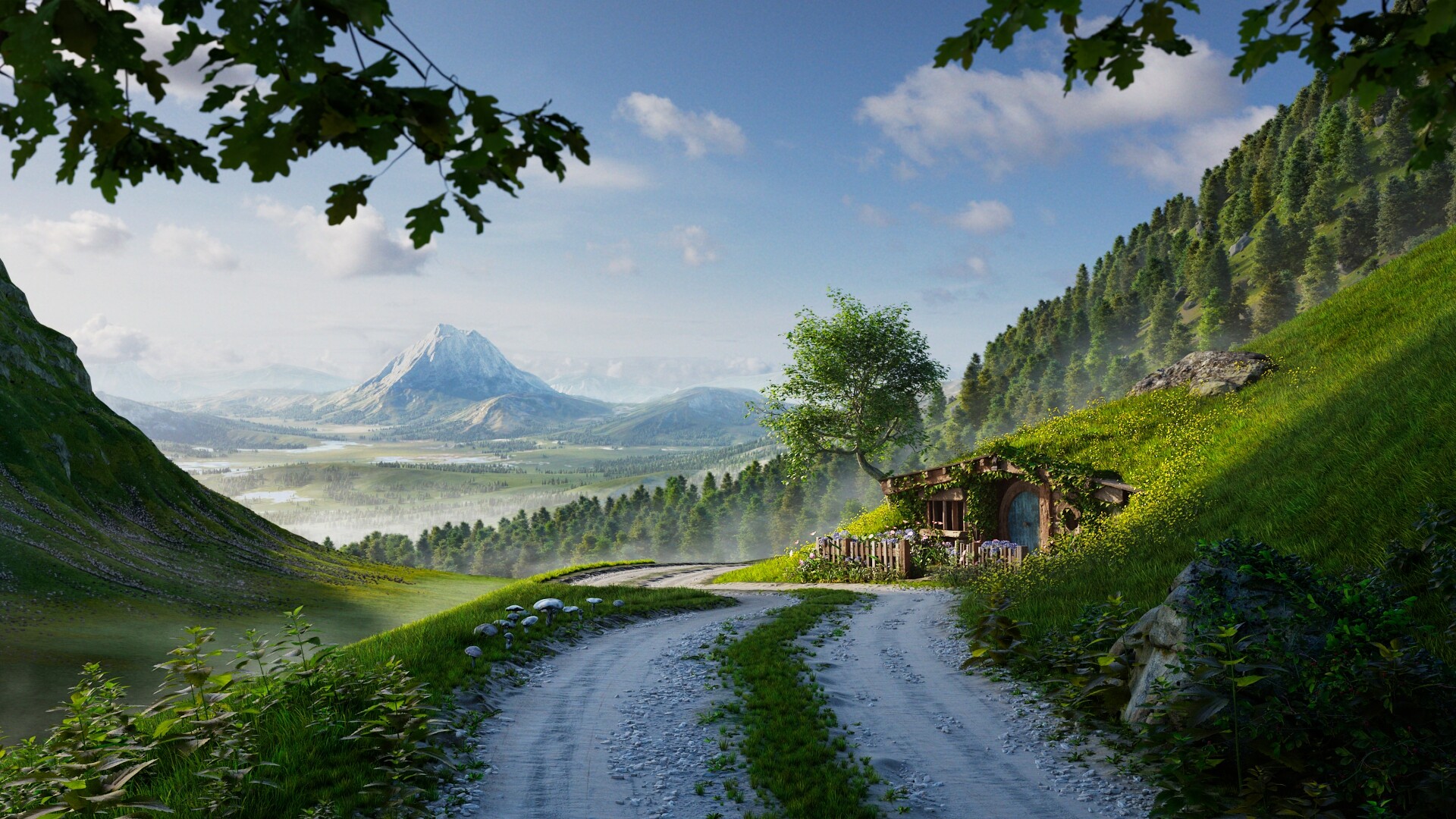 ArtStation - Shire landscape: Maya, Arnold & Nuke