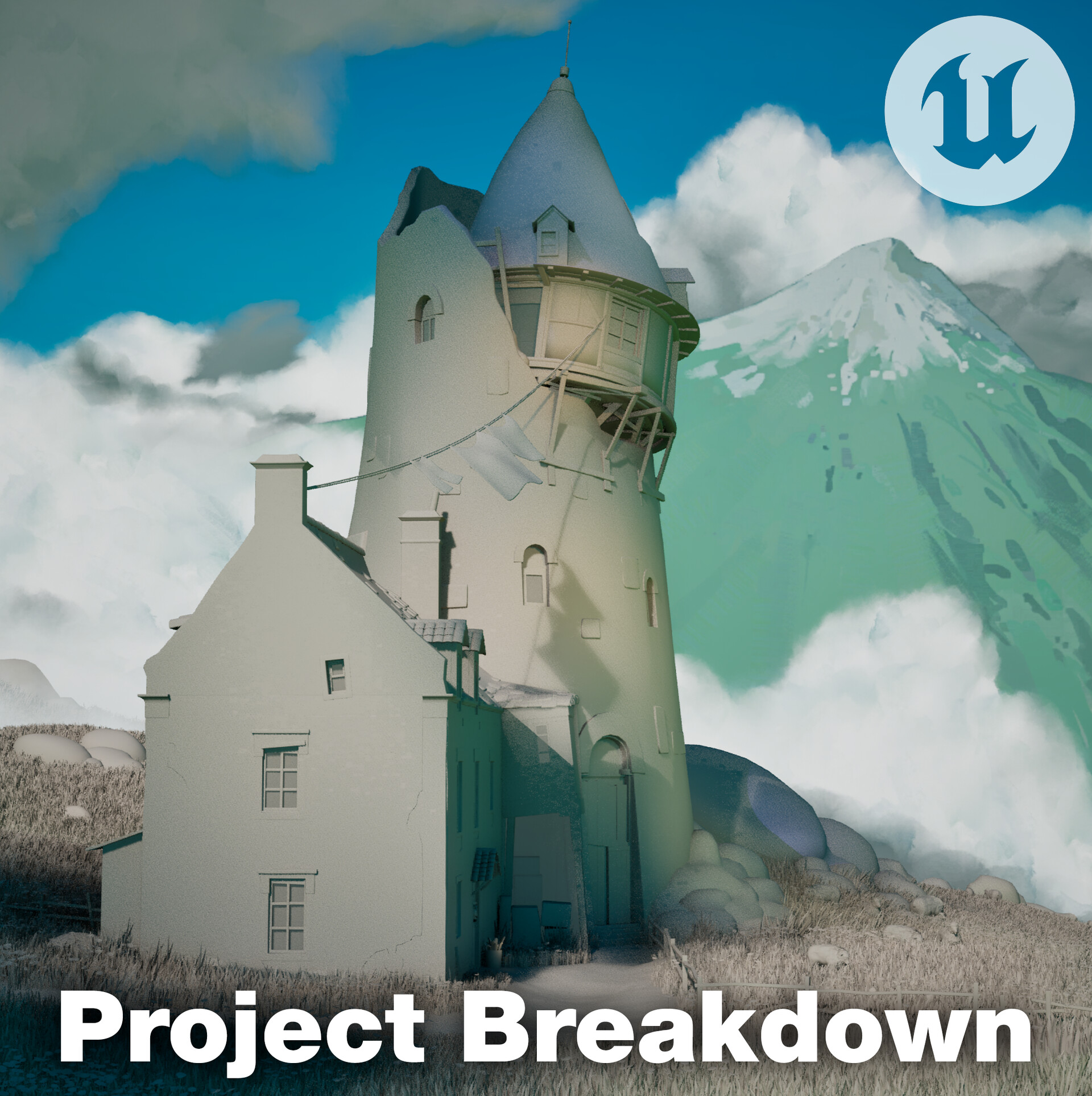ArtStation - Repurposed old tower Breakdown - Unreal Engine 5