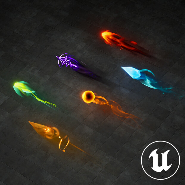 ArtStation - Elemental Projectiles & Trails - UE5