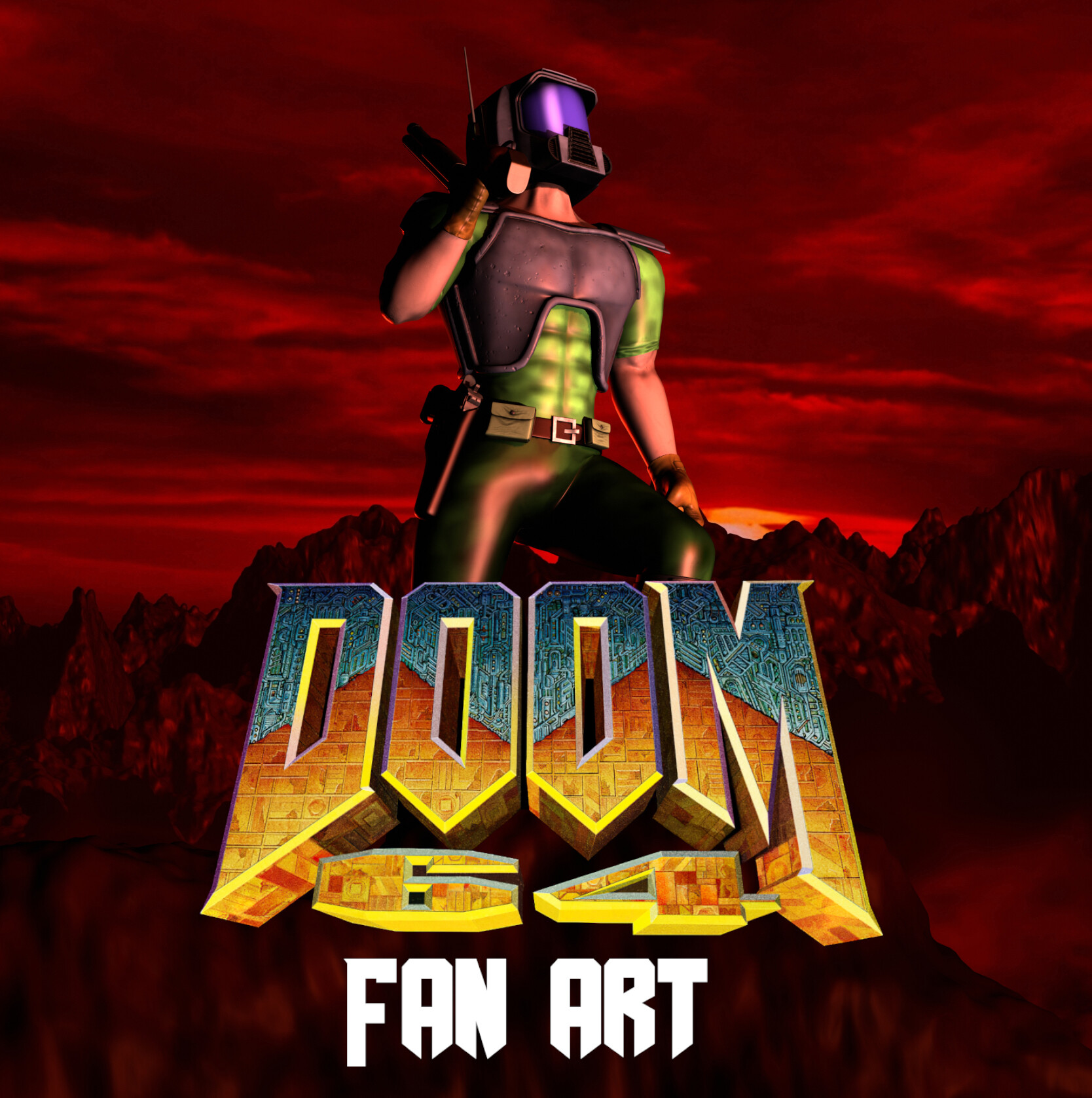 ArtStation - DOOM 64 - Doomguy Remake