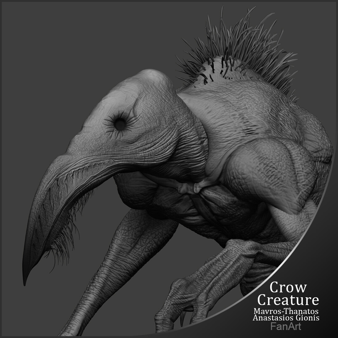 ArtStation - Crow Creature fan art based in art by Mavros-Thanatos Anastasios Gionis