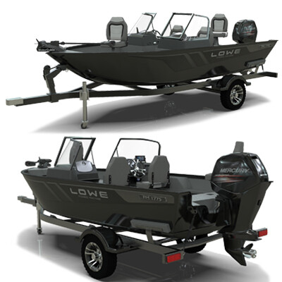 ArtStation - Boat Lowe Fishing Machine 1775 WT plus Trailer Low-poly 3D ...