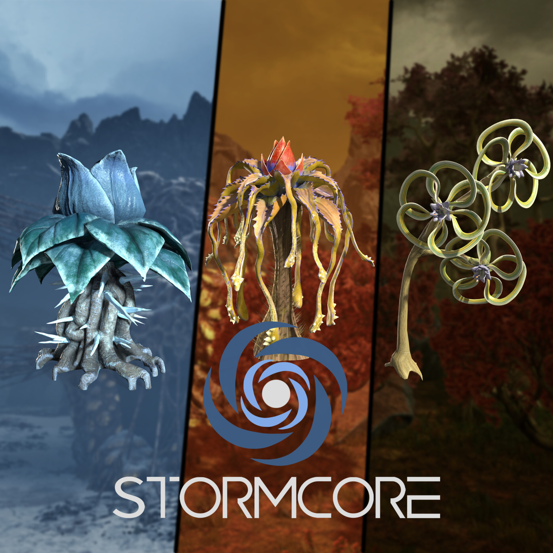 ArtStation - Graduation project StormCore : Elemental plants designs