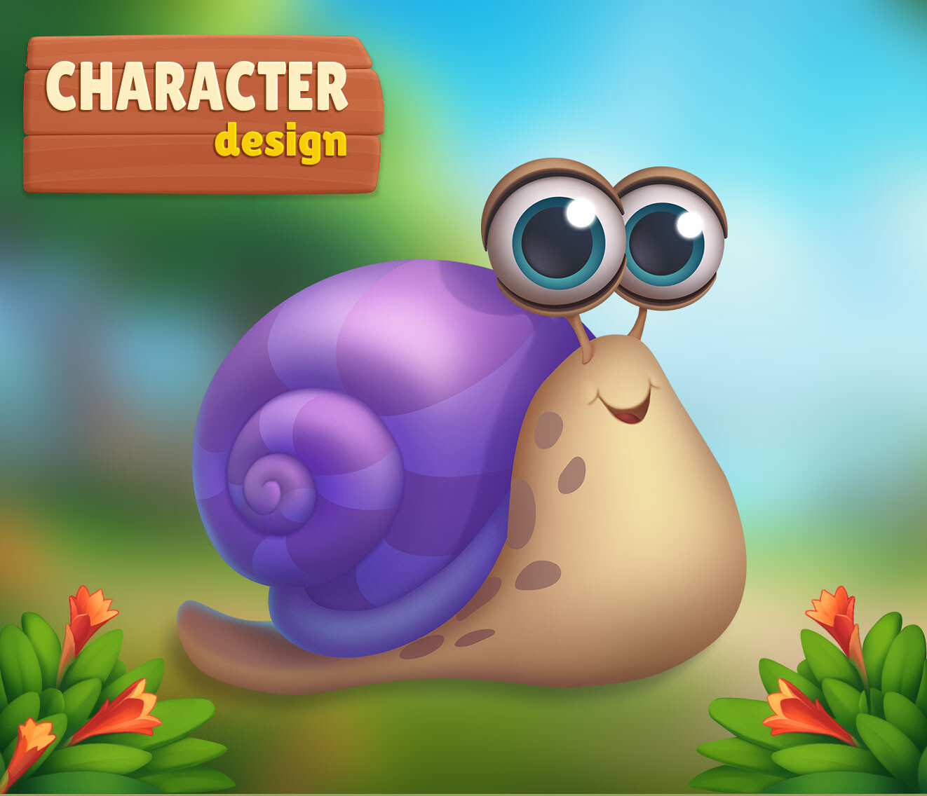 ArtStation - Snail. Character Design. From Sketch to Final