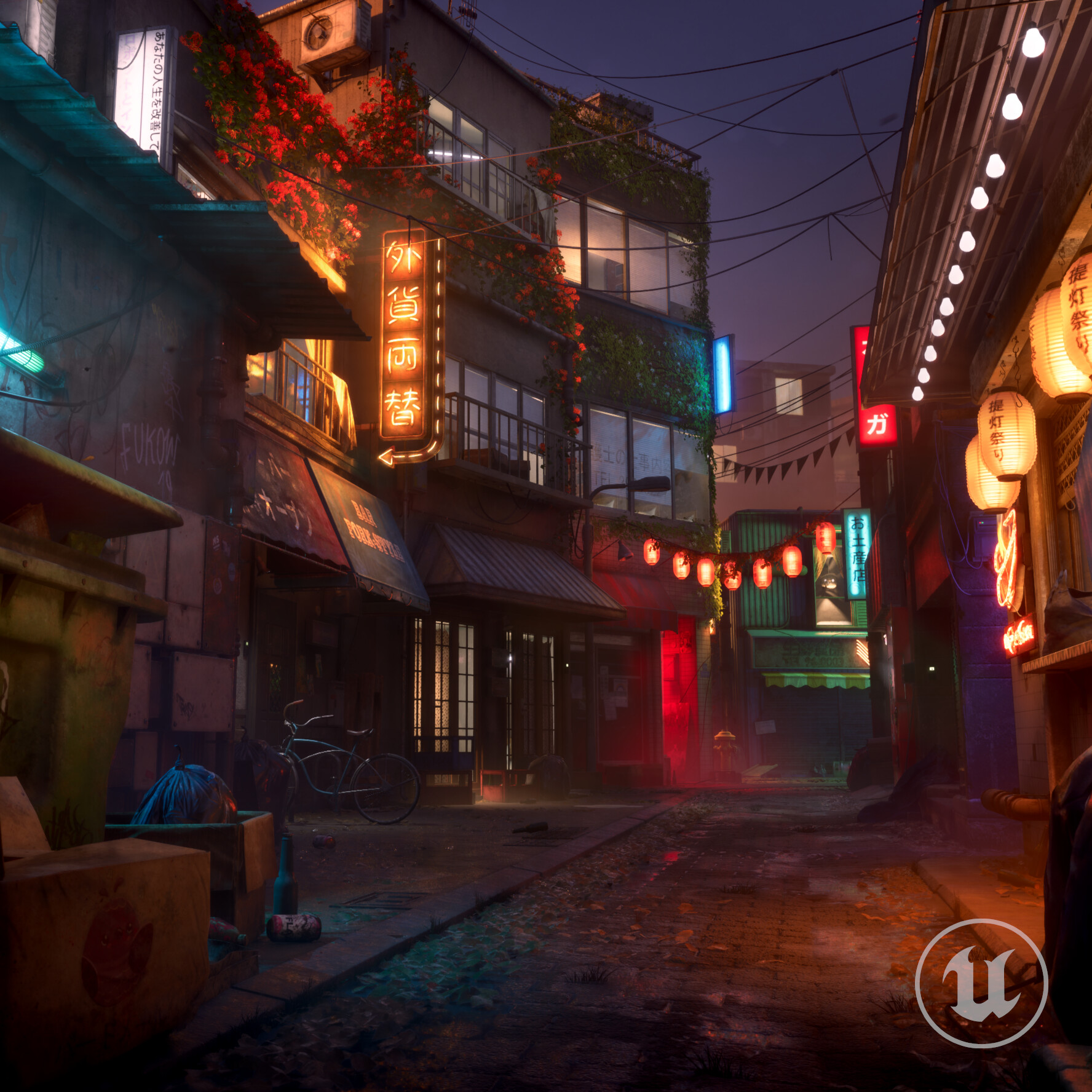 ArtStation - Neo-Japan Alleyway Scene