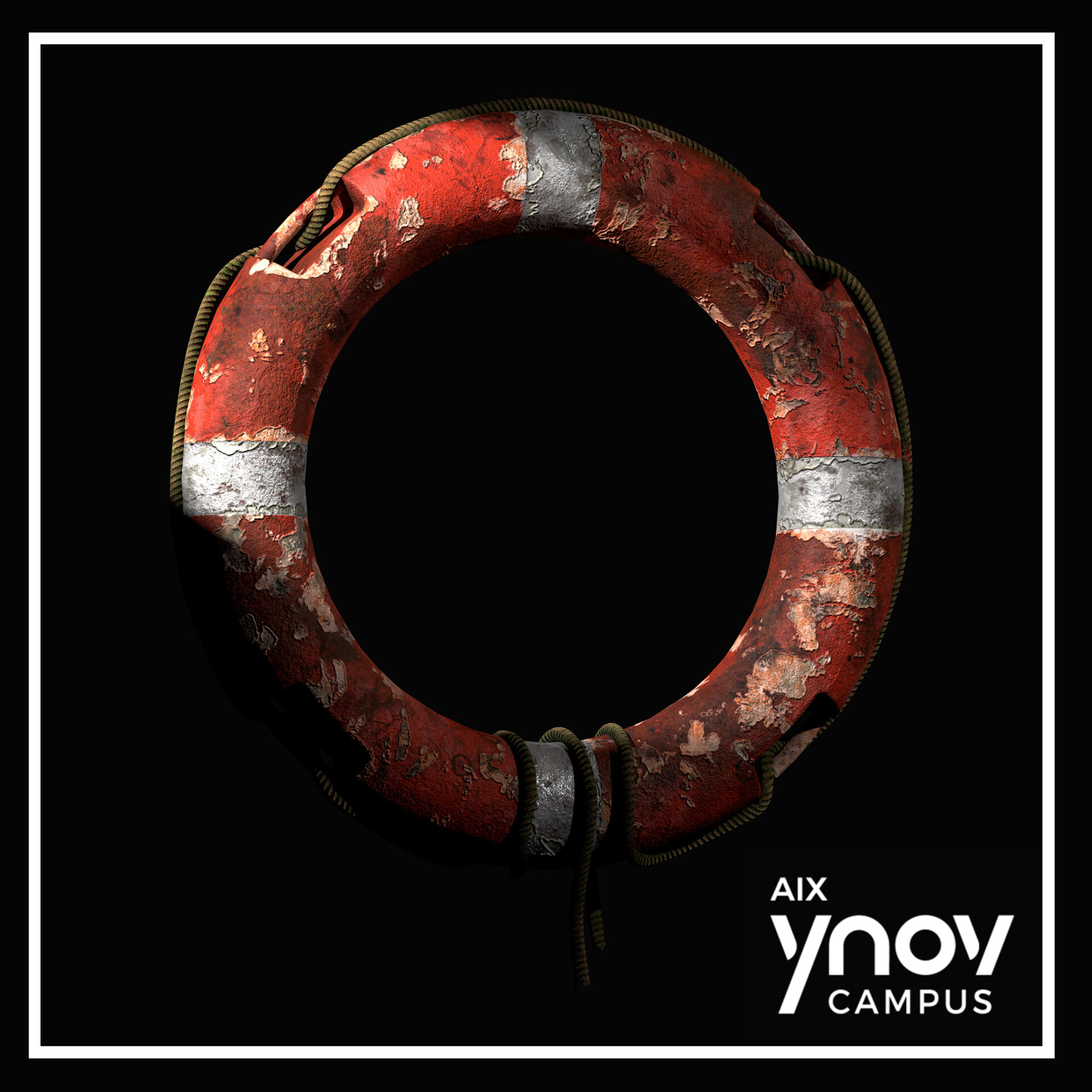 ArtStation - Props - OLD LIFEBUOY [Maya]