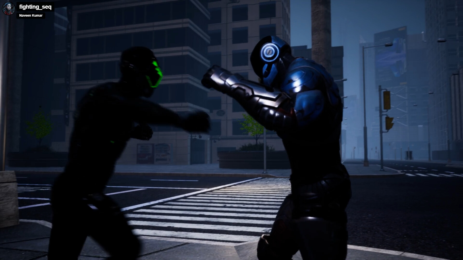 ArtStation - Cinematic Fight Animation – Blender Action Sequence