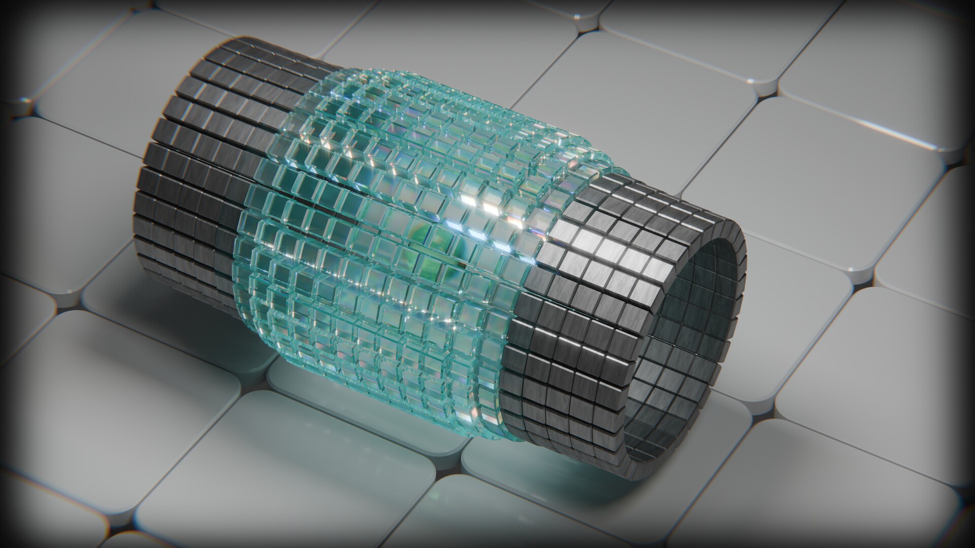 ArtStation - Abstract Cube Tunnel-Blender Practise