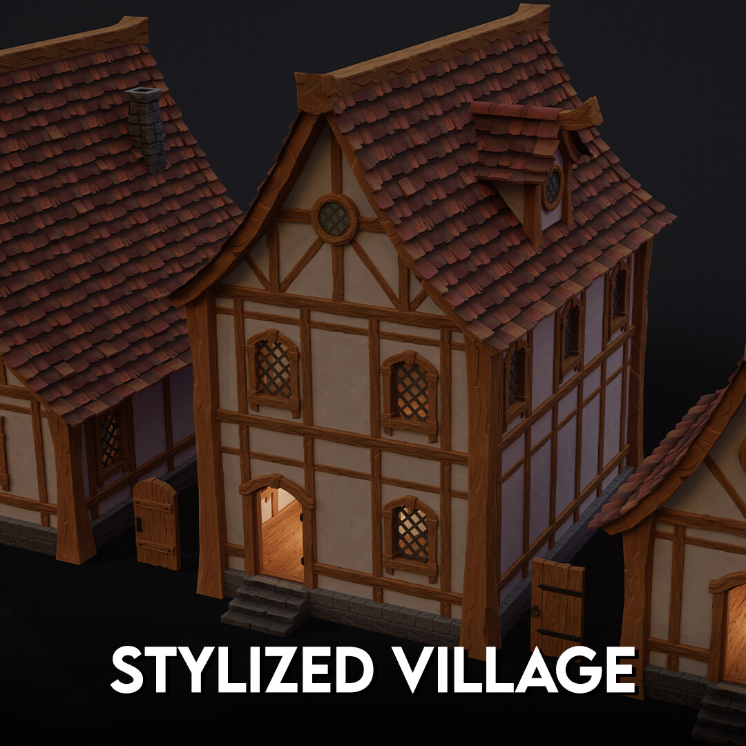 ArtStation - Stylized Medieval House