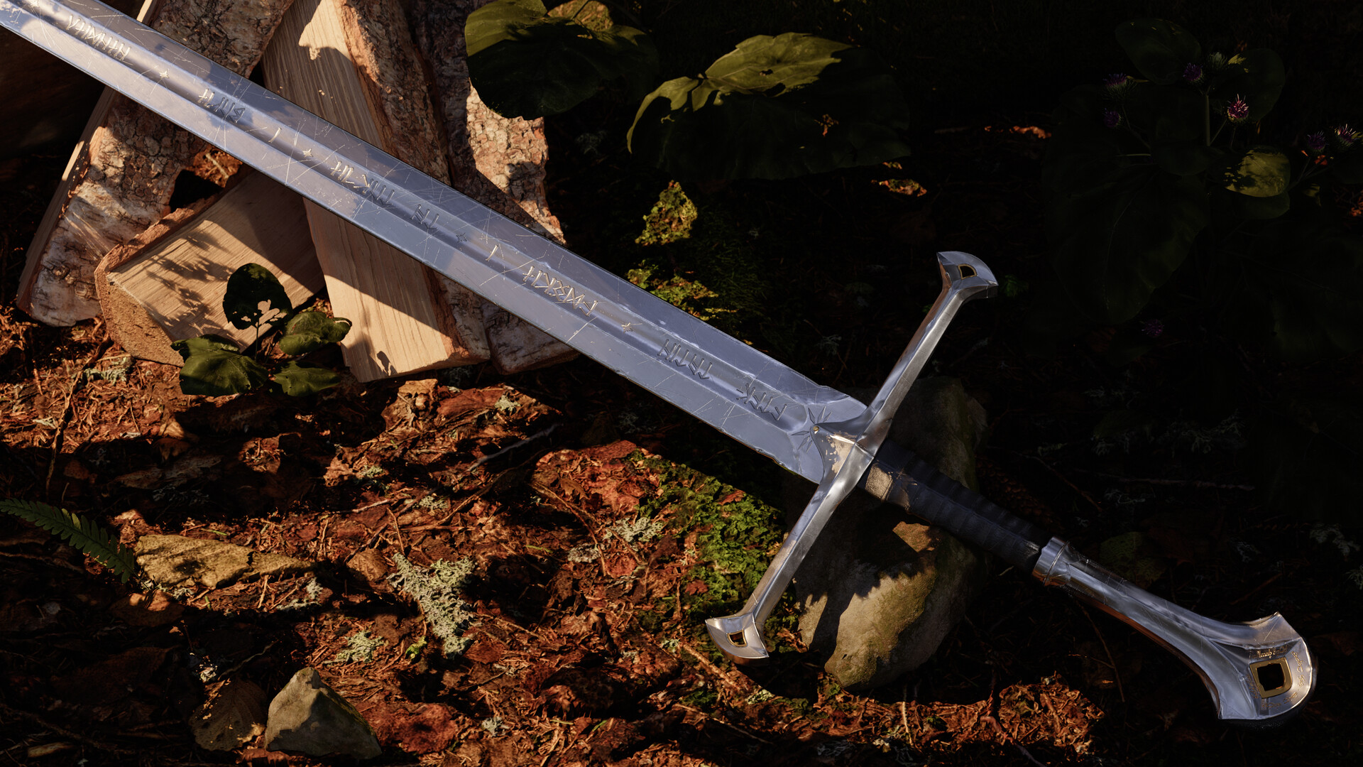 ArtStation - Anduril - Aragorn's Sword - Narsil reforged