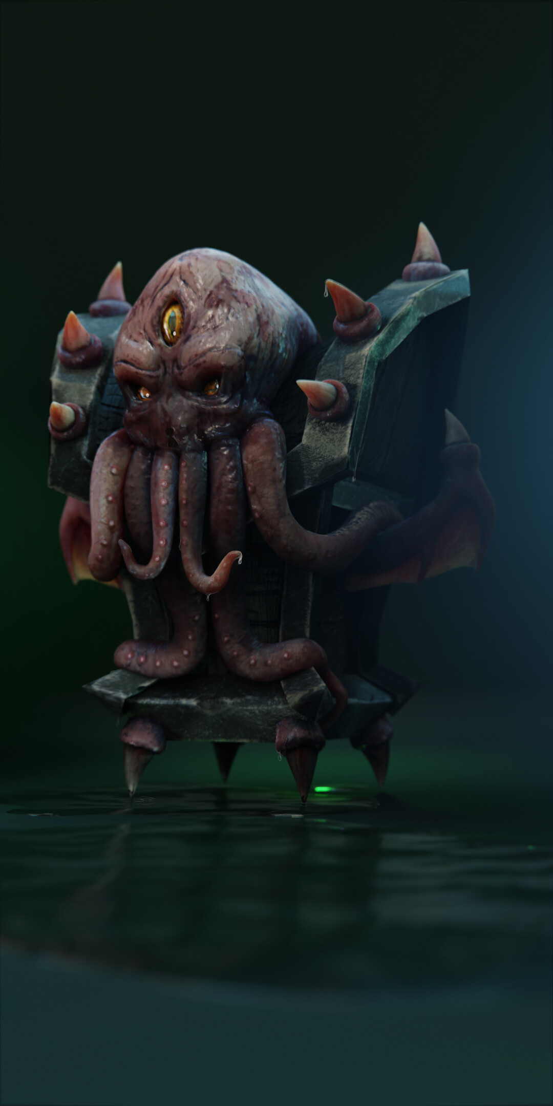 ArtStation - 🦑 Stylized Cthulhu Shield