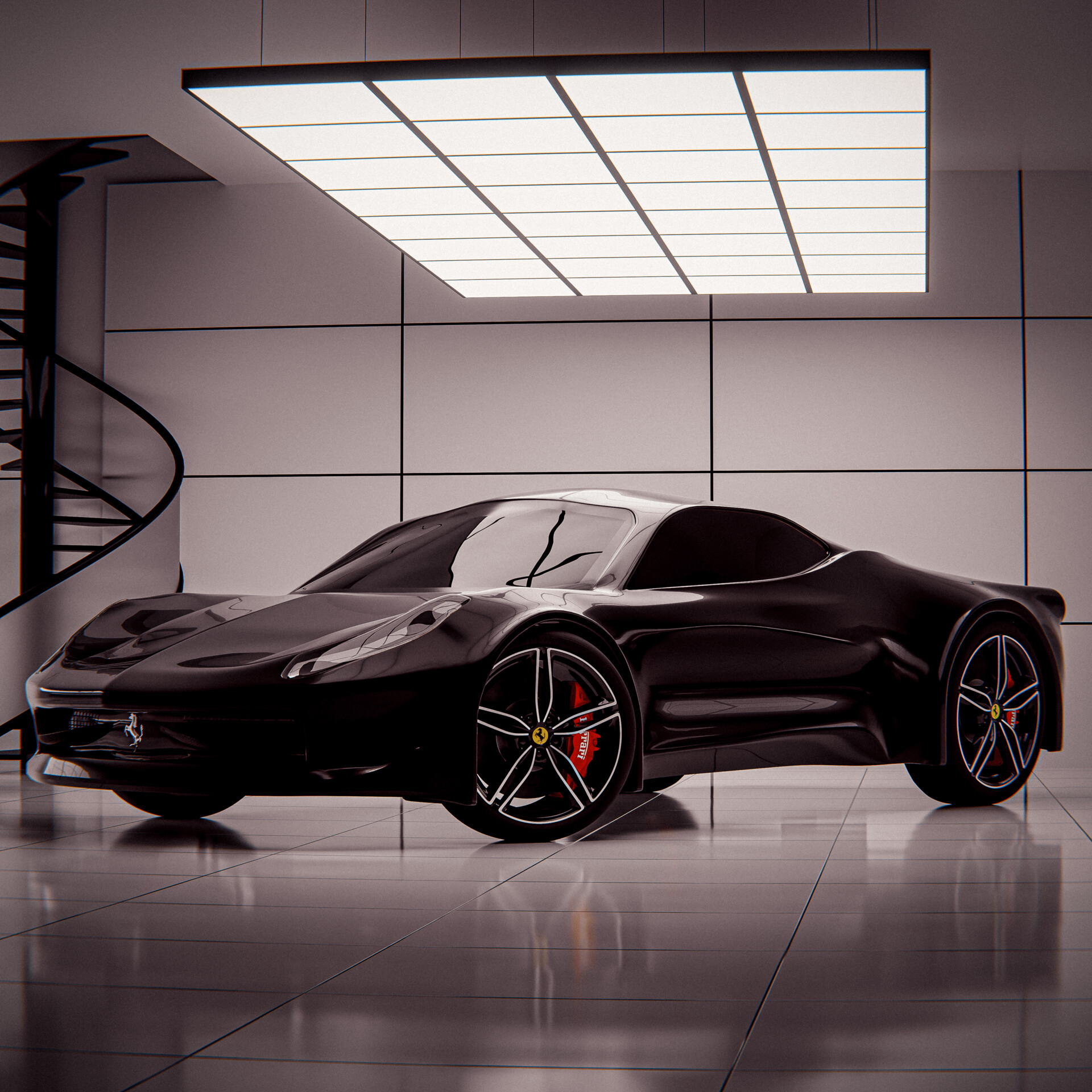 ArtStation - [3D Art] Car Visualization: Ferrari 458 Italia