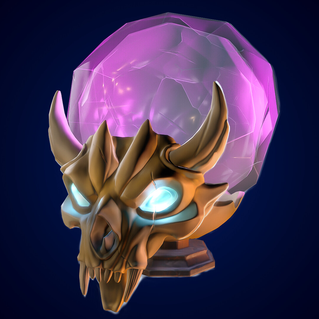 ArtStation - Stylized Magic Orb with Skull