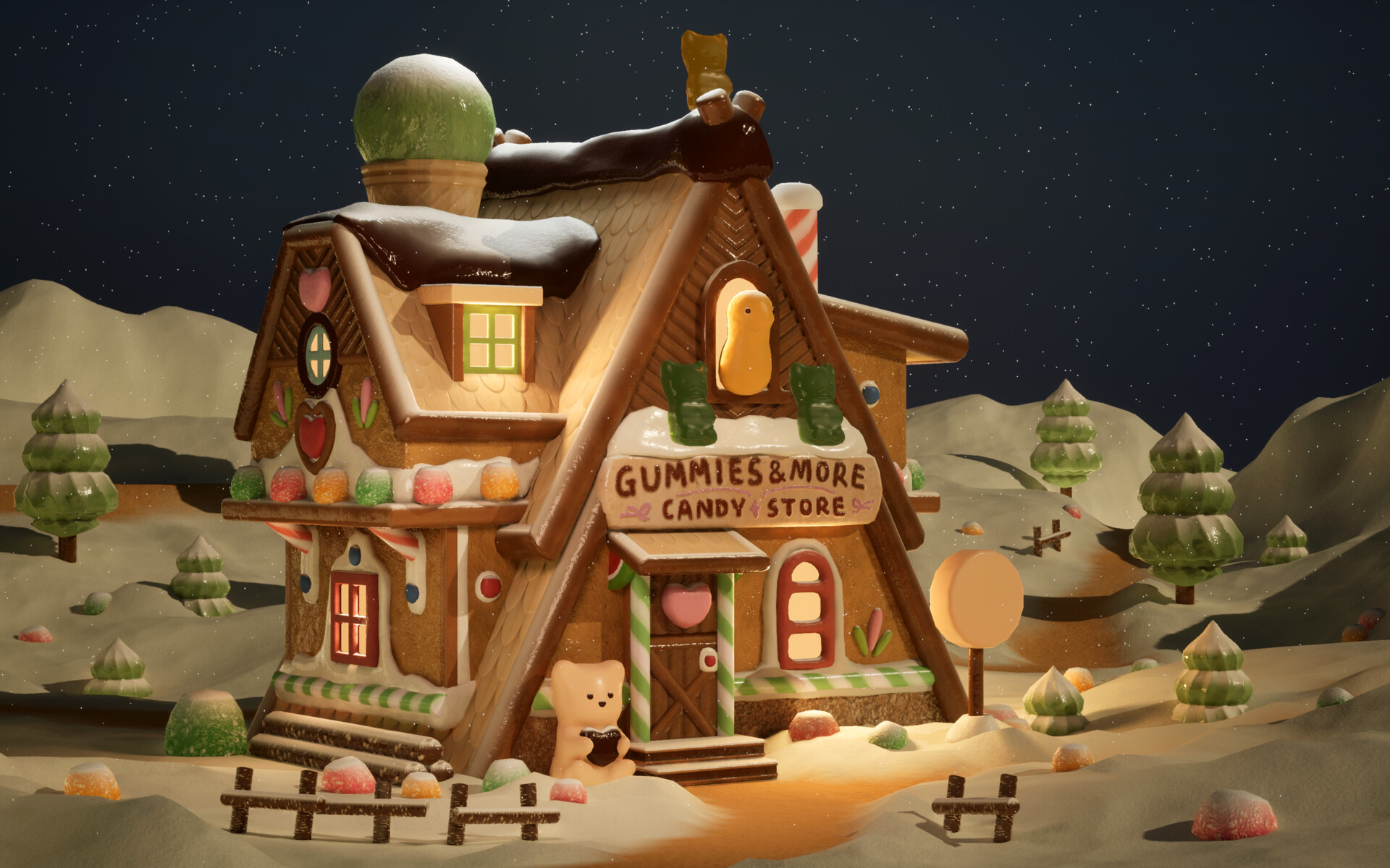 ArtStation - Gummies & More Candy Store / UE5 Environment Art