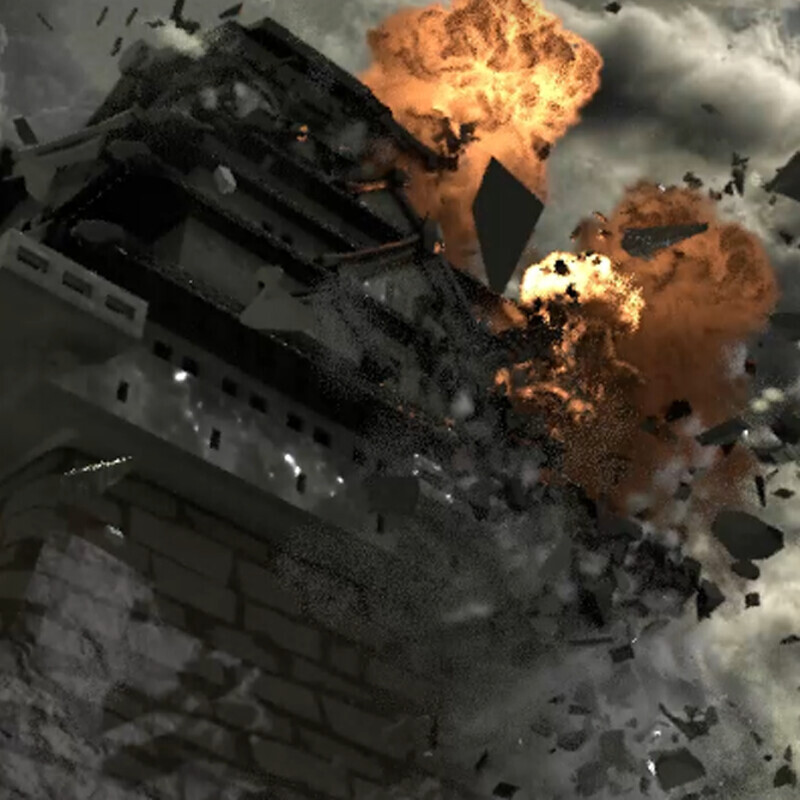 ArtStation - RBD and Pyro simulation in Houdini