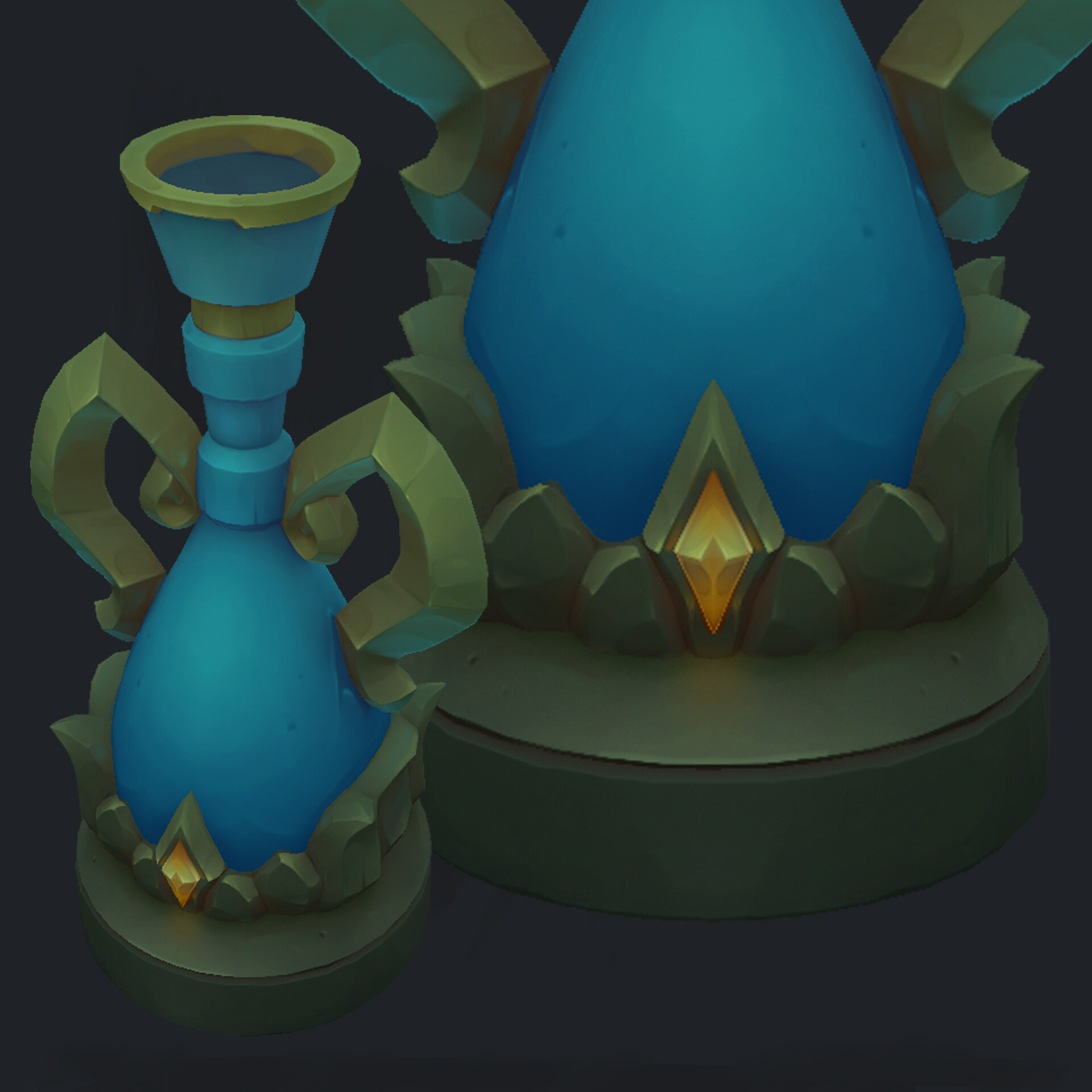 ArtStation - Arcane Energy Vessel | HandPaint Practice