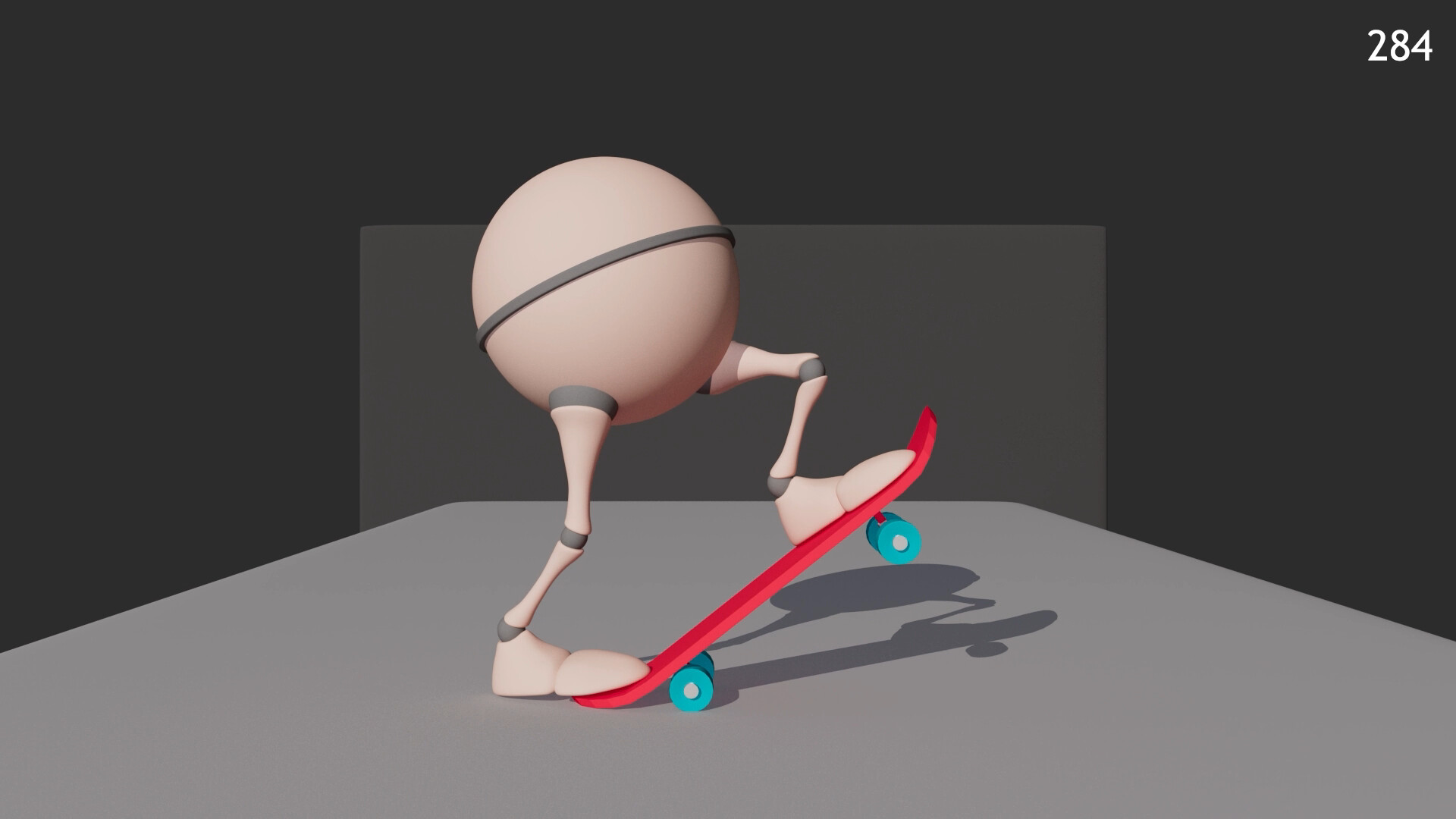 ArtStation - Billy Bob Animation Practice - Sneaky Walk & Skateboarding