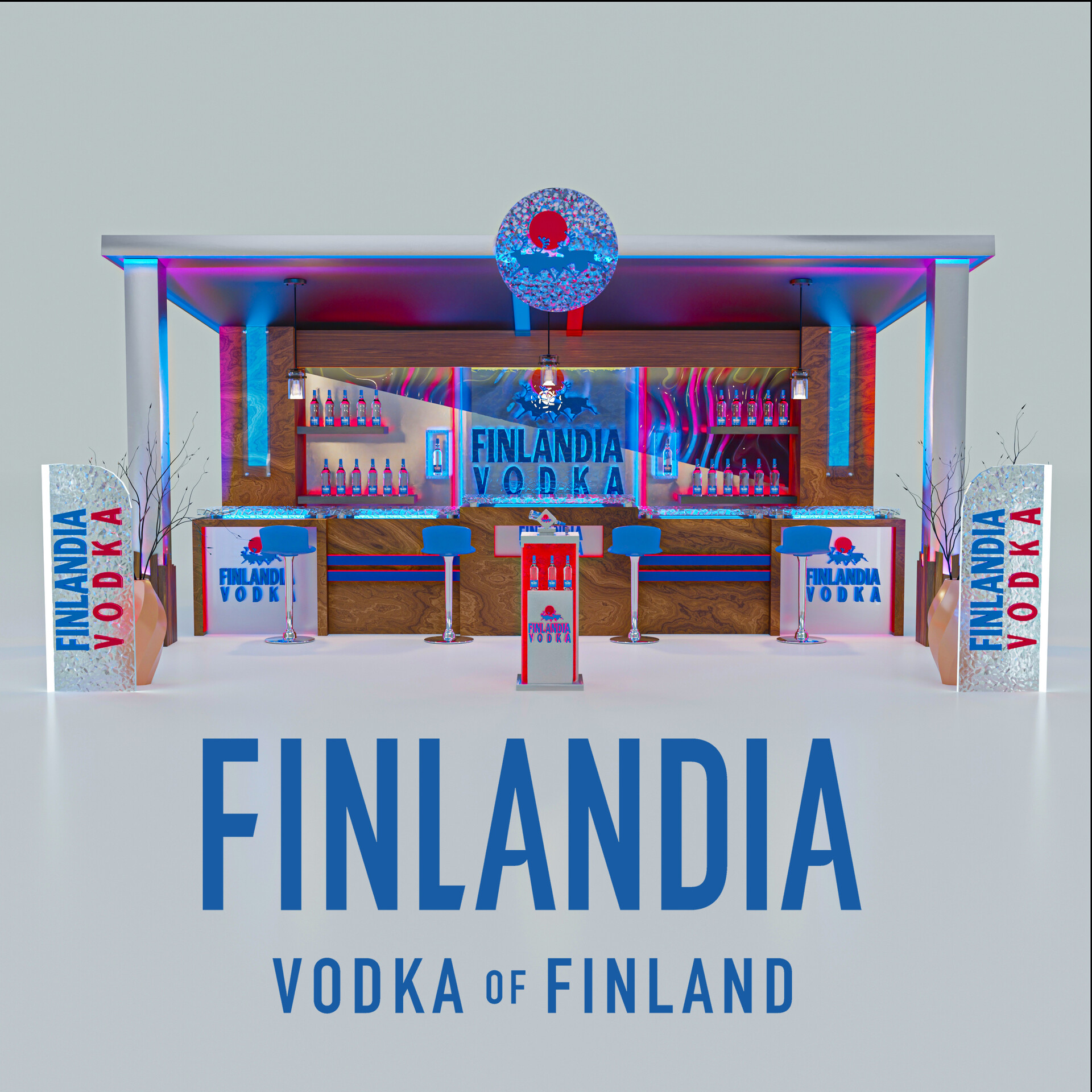ArtStation - FINLANDIA VODKA BAR & STAND