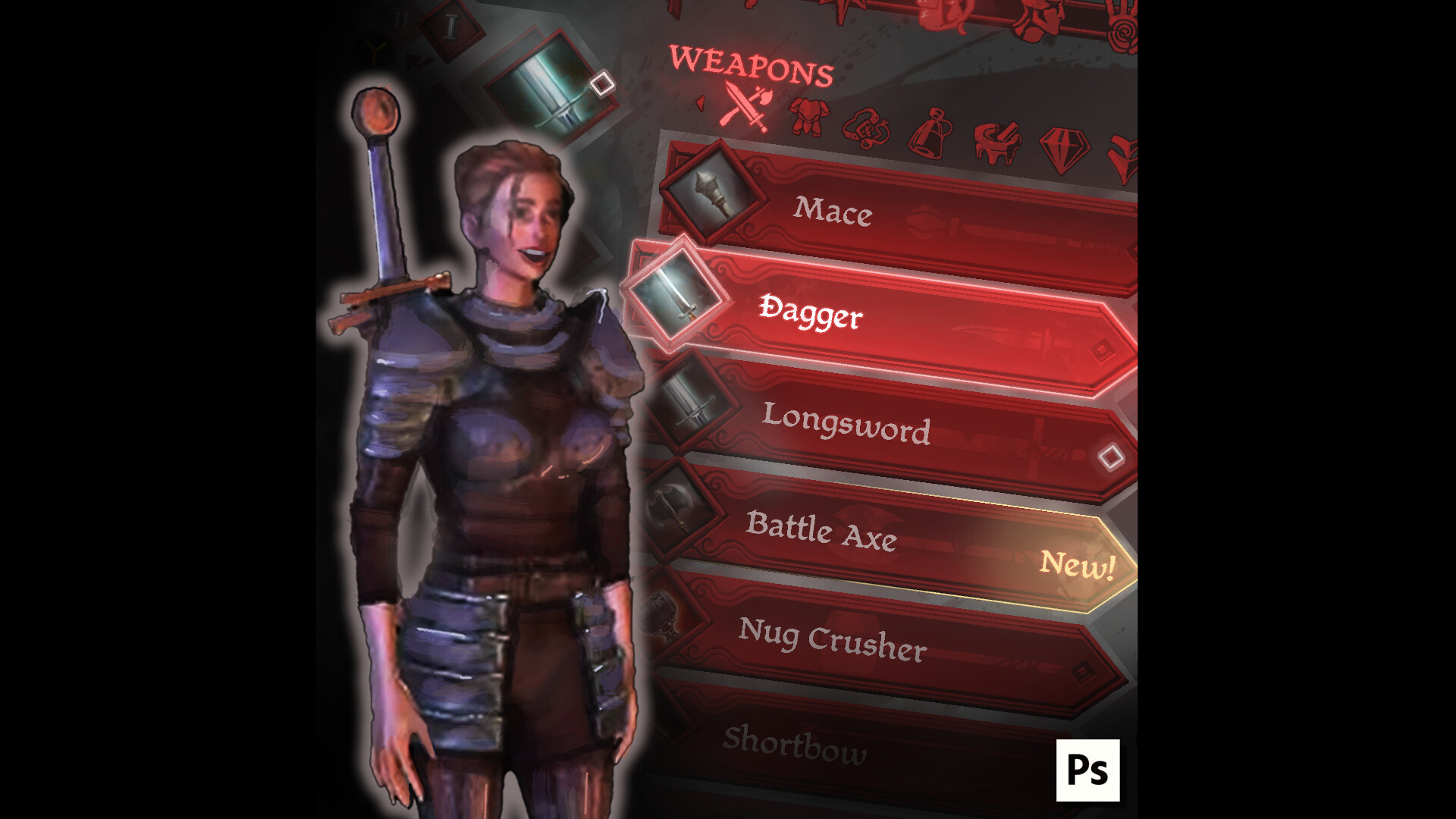 ArtStation - Dragon Age: Origins - Inventory UI Redesign Assignment