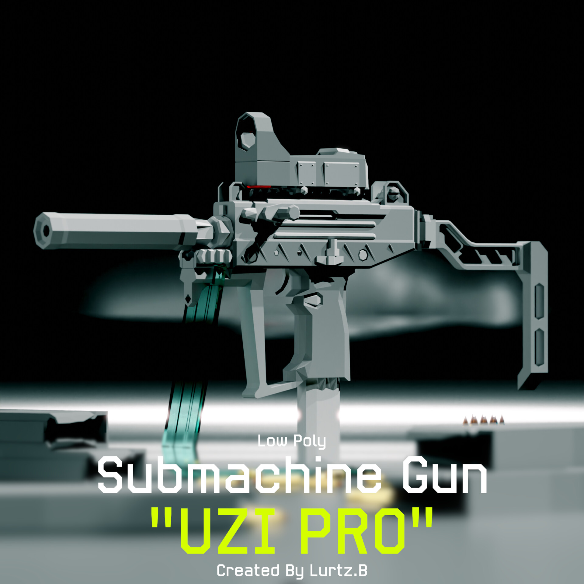 ArtStation - Submachine Gun - "UZI PRO"