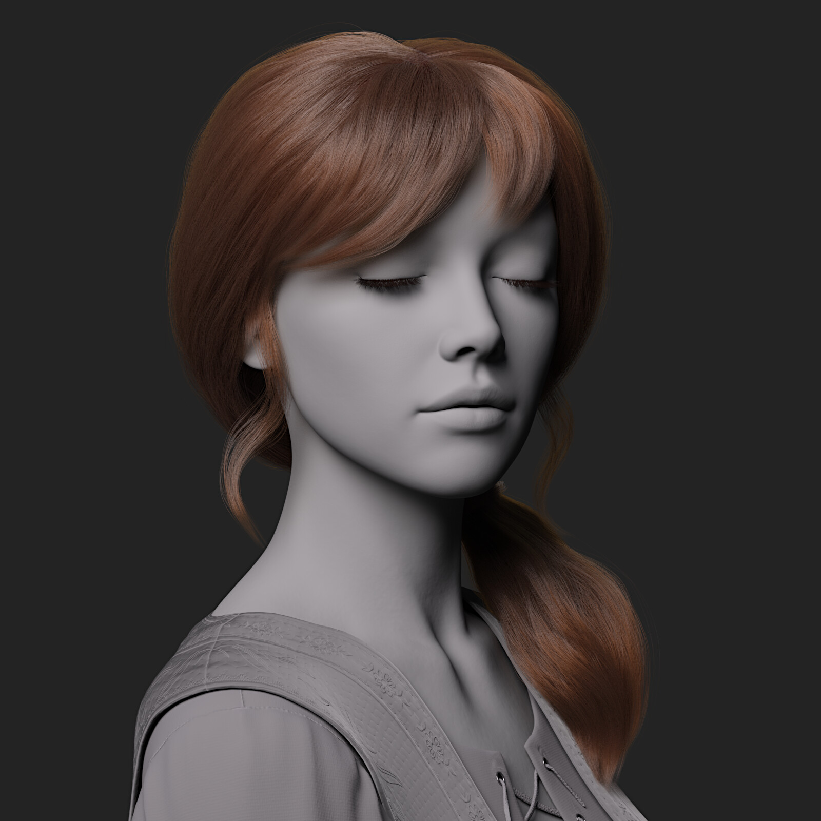 ArtStation - Short Side Ponytail
