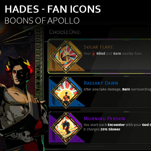 ArtStation - Hades Fan Icons - Boons of Apollo