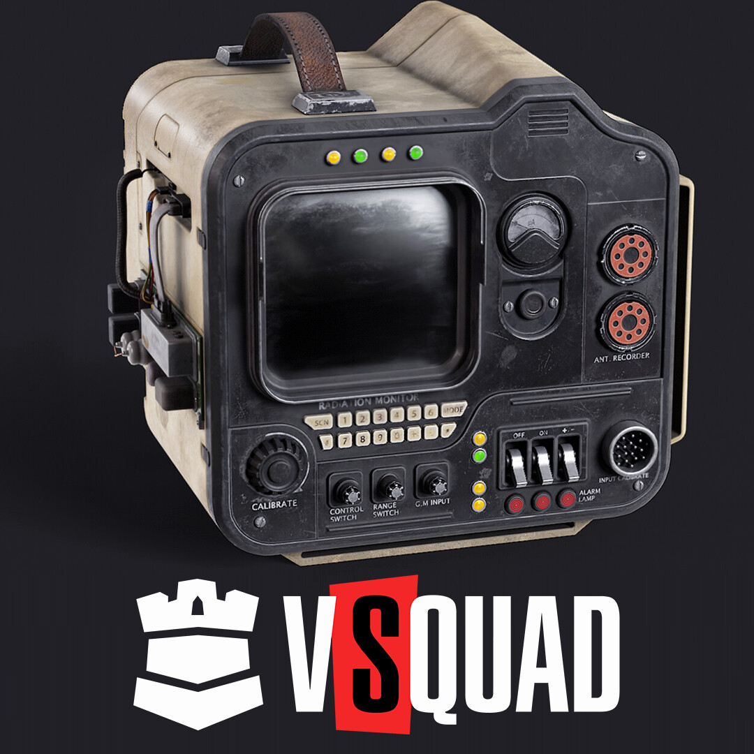 ArtStation - Retrofuturistic Radiation Dosimeter - Props Realistic