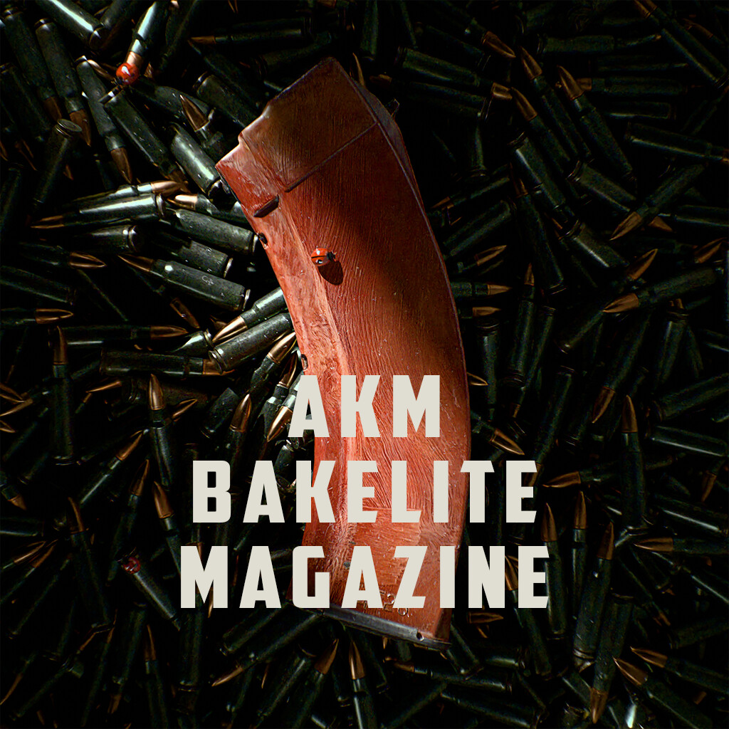 ArtStation - AKM Bakelite Magazine - PBR Game Ready