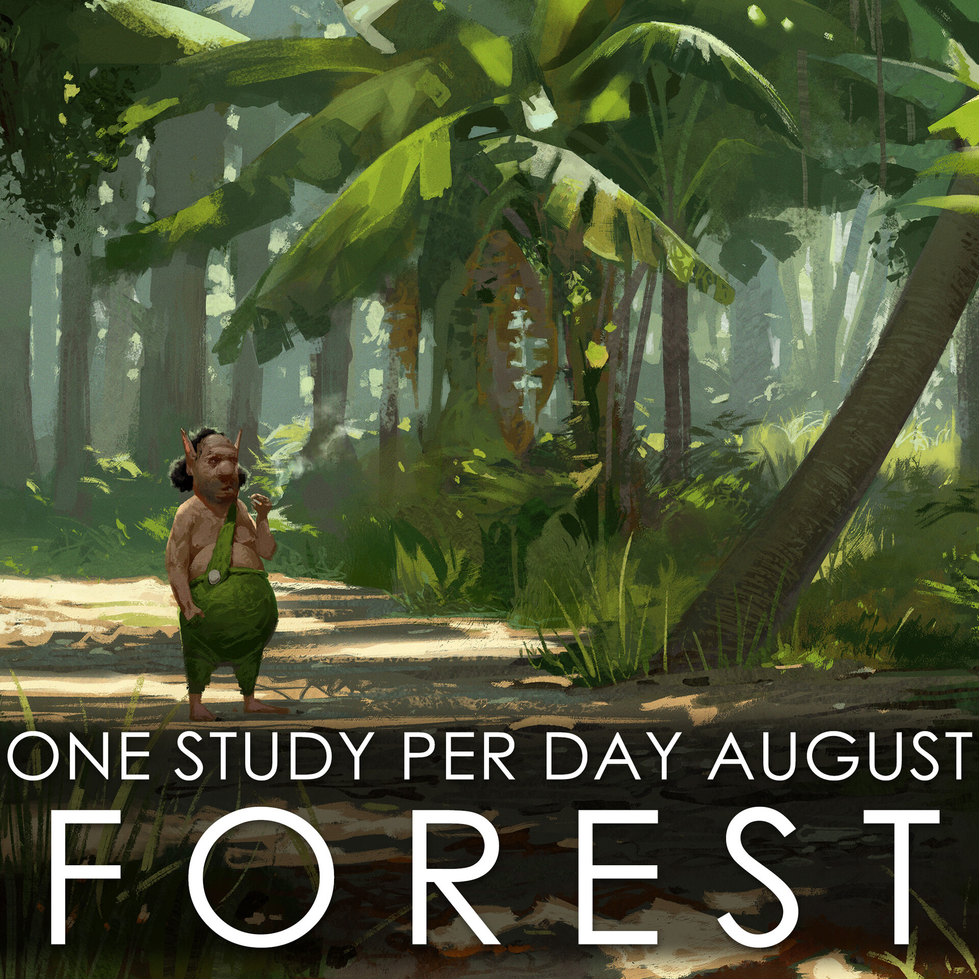 ArtStation - August one study per day challenge - Forest