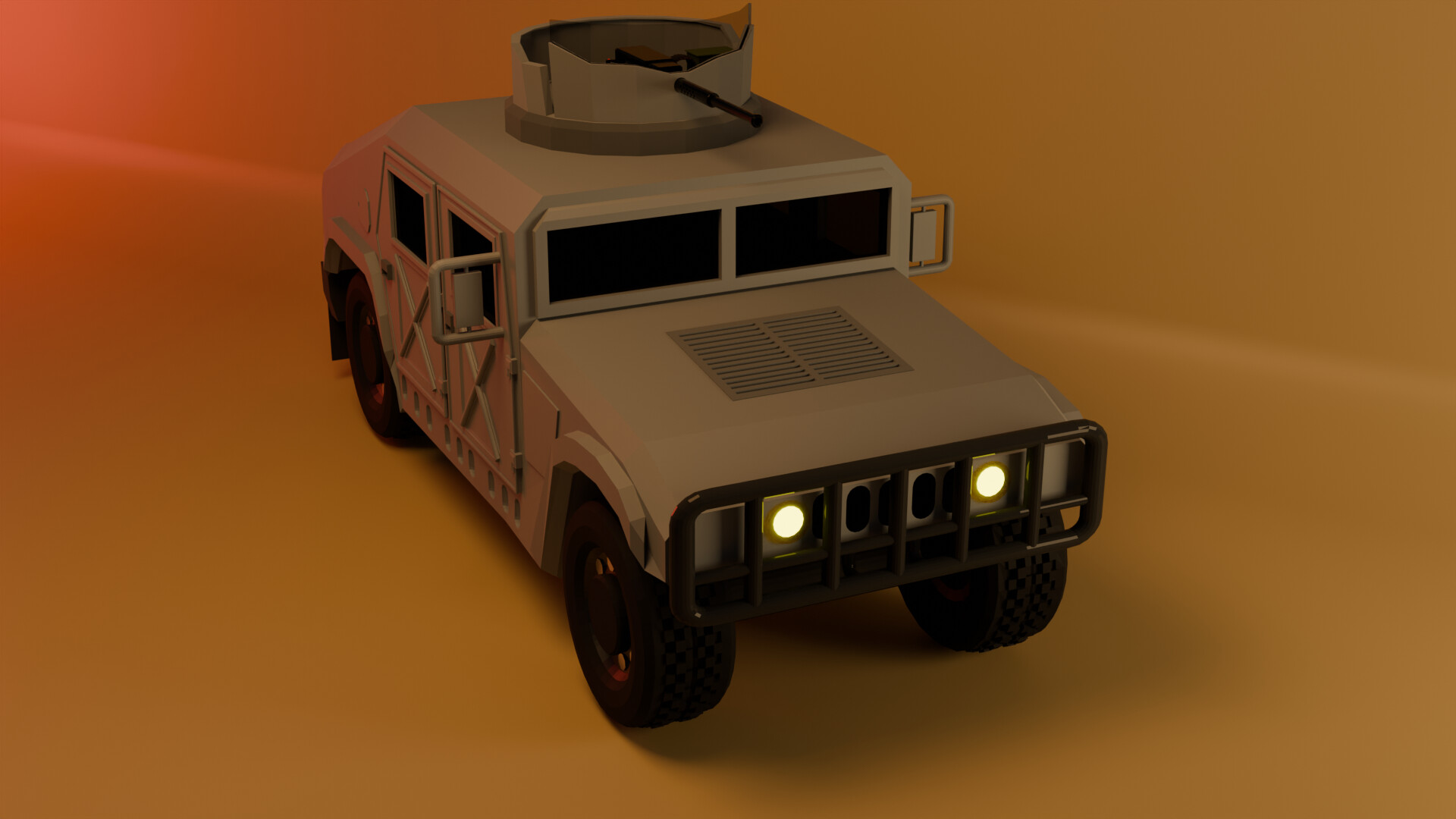Aaron Alonso - Cartoon-Style Humvee | Low/Mid-Poly
