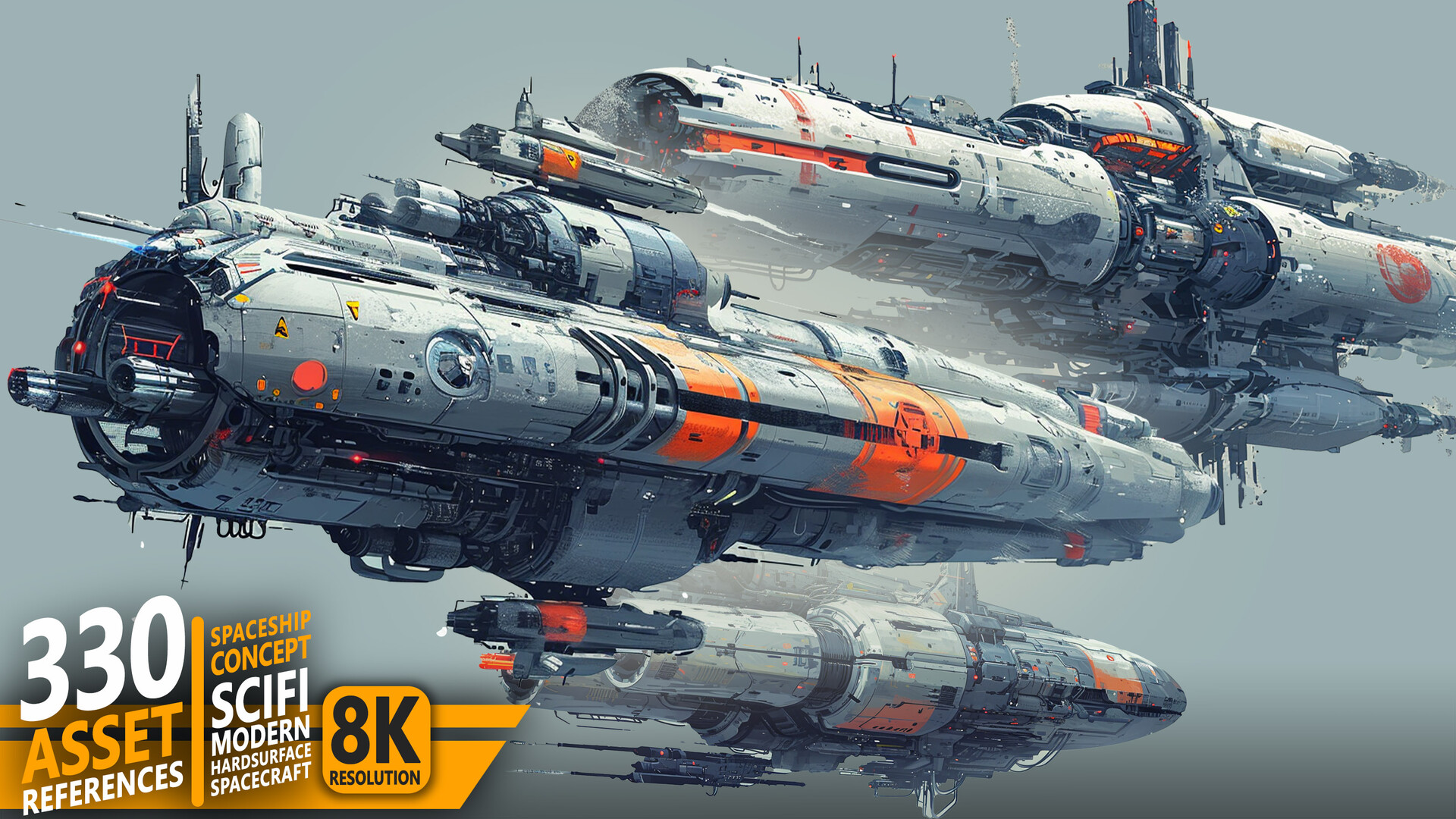 ArtStation - 330 SpaceShip Concept-Scifi-Modern-HArdsurface-Spacecraft - Asset References | 8K Res