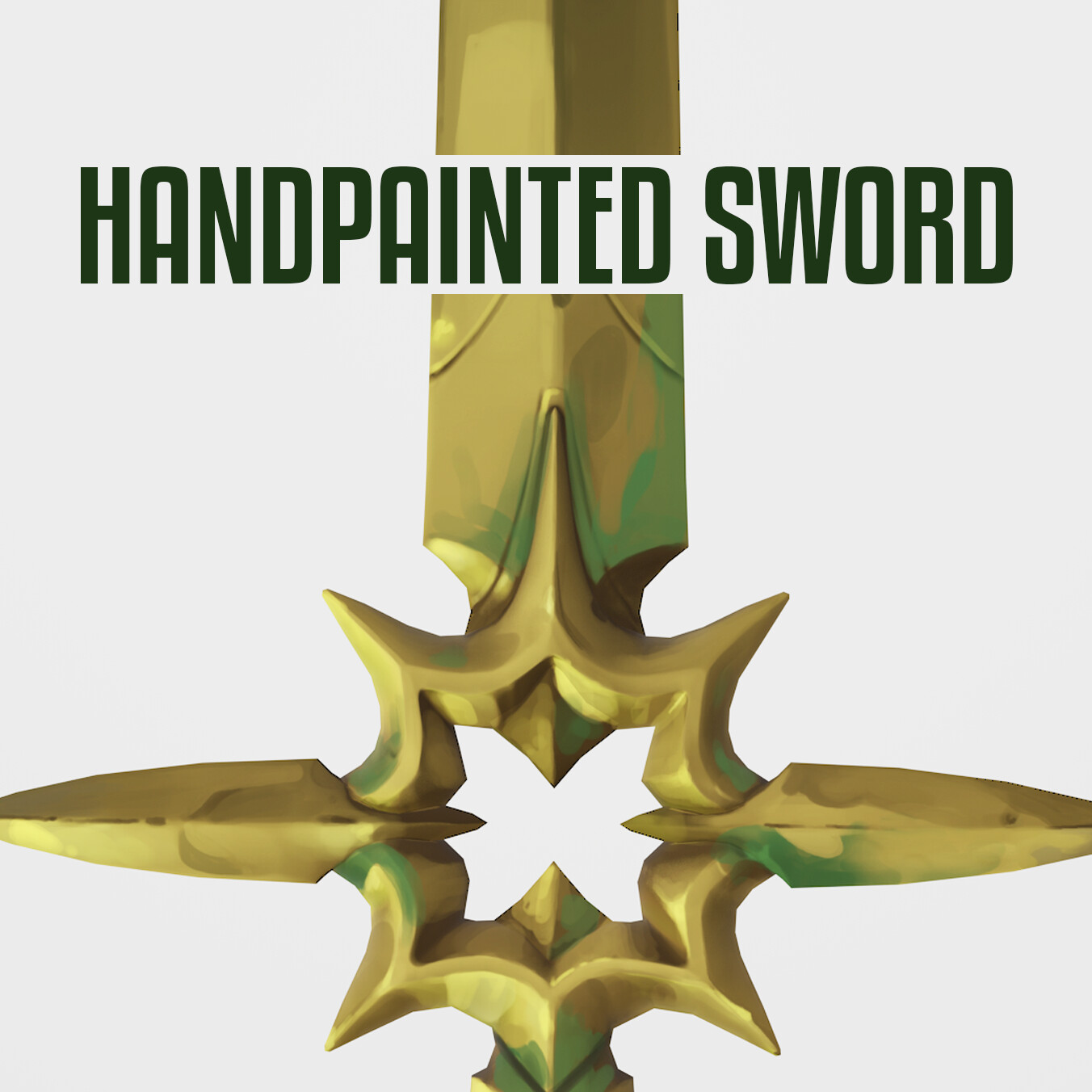 ArtStation - Sun Sword - handpainted prop