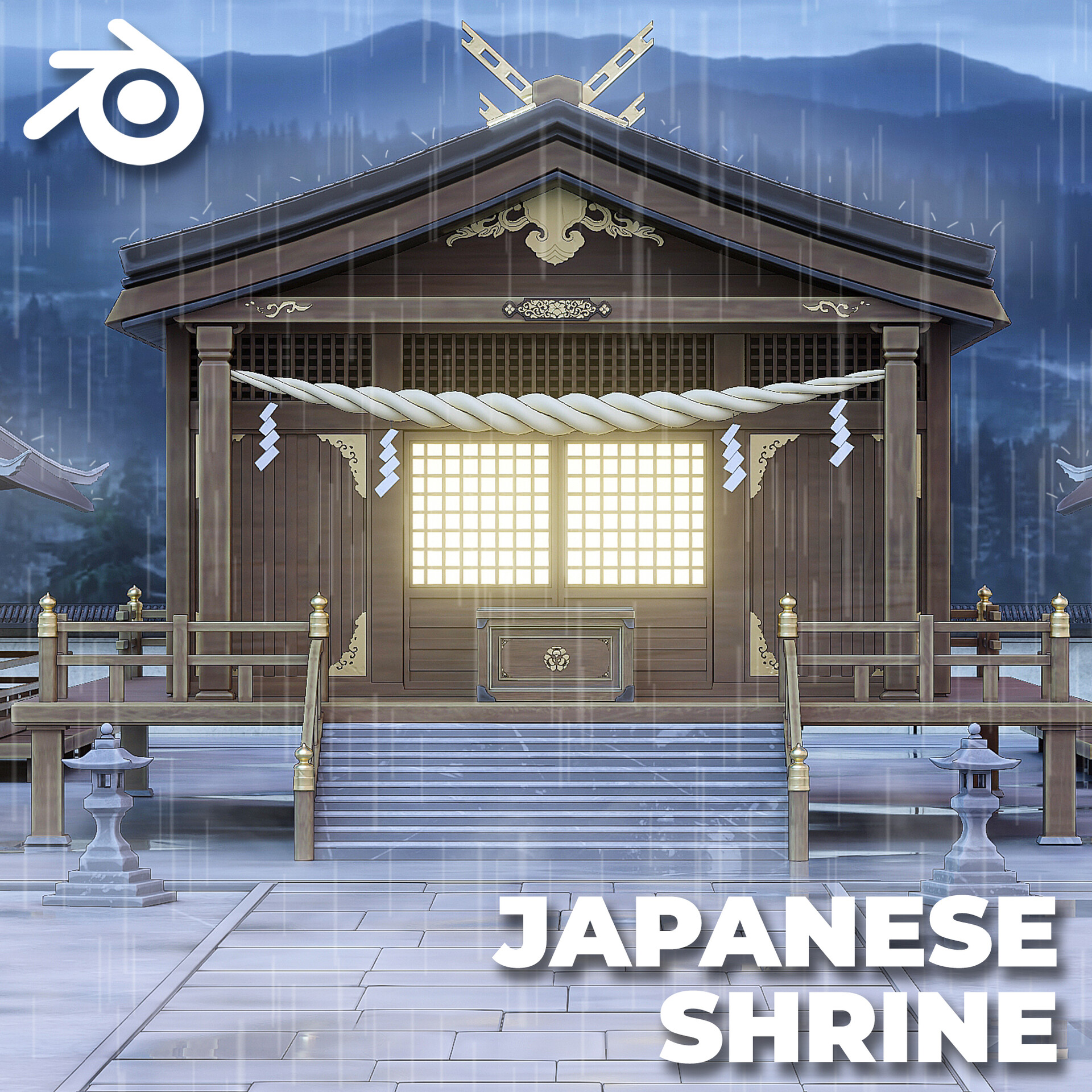 ArtStation - Stylized Japanese Shrine