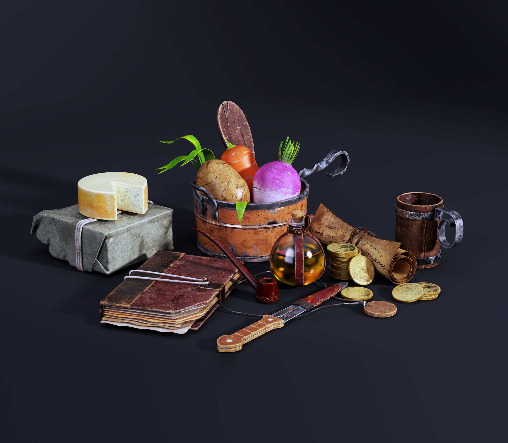 ArtStation - Game-Ready Stylized Prop Set