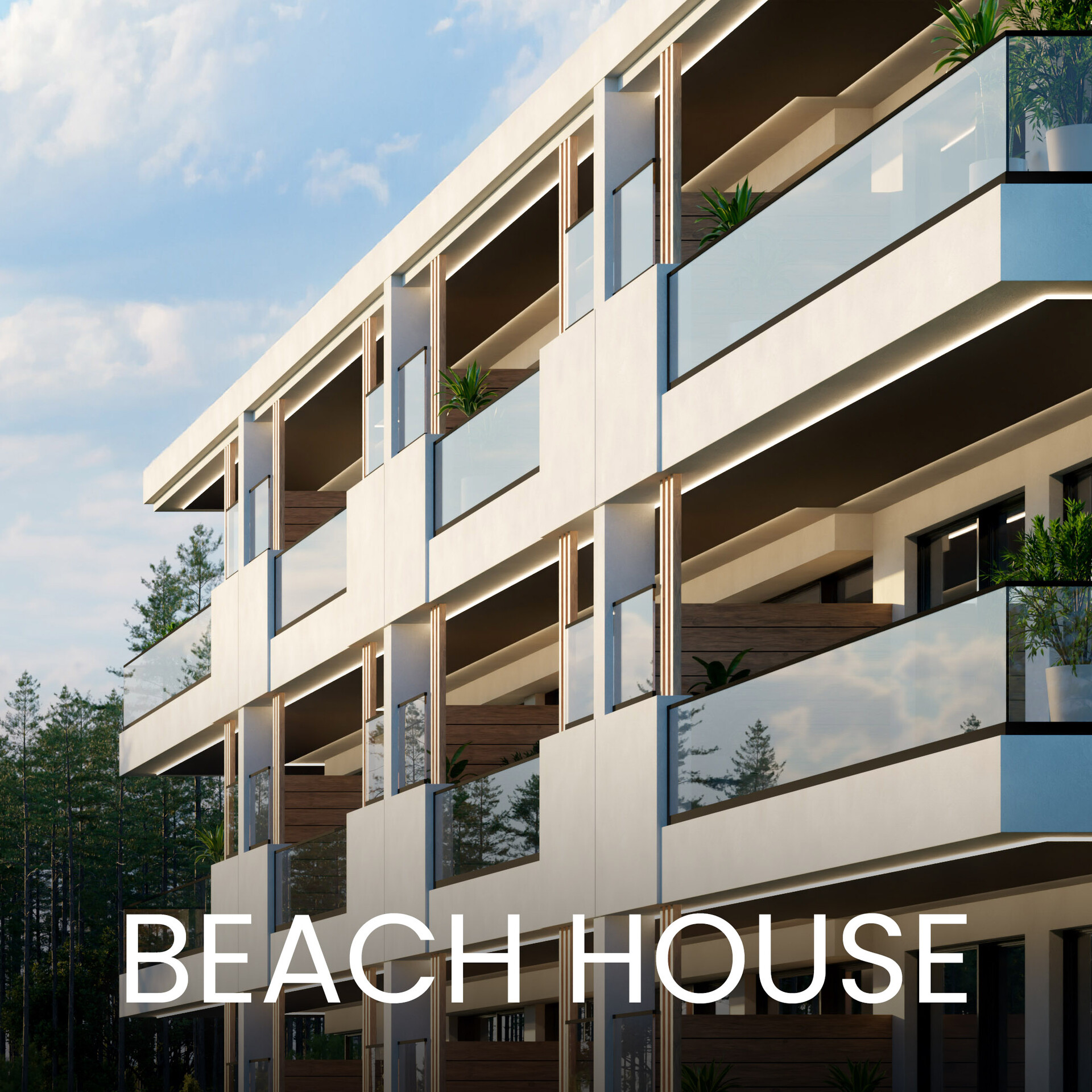 ArtStation - Beach House 3D Exterior building