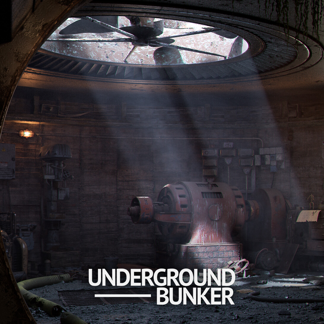 ArtStation - UnderGround Bunker - Full CG Environment shot